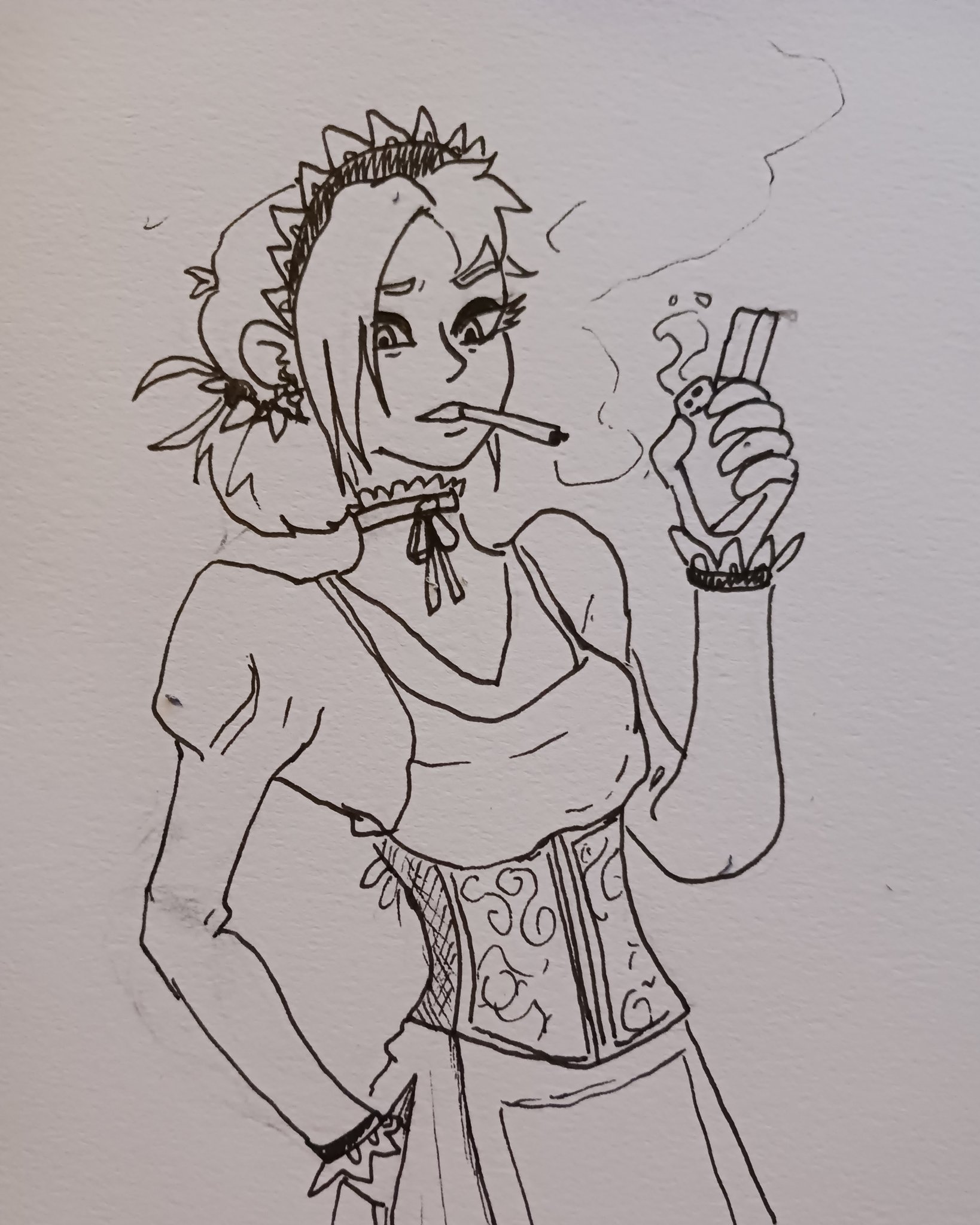 #3374338 - safe, artist:pony quarantine, oc, oc only, oc:dyx, human ...