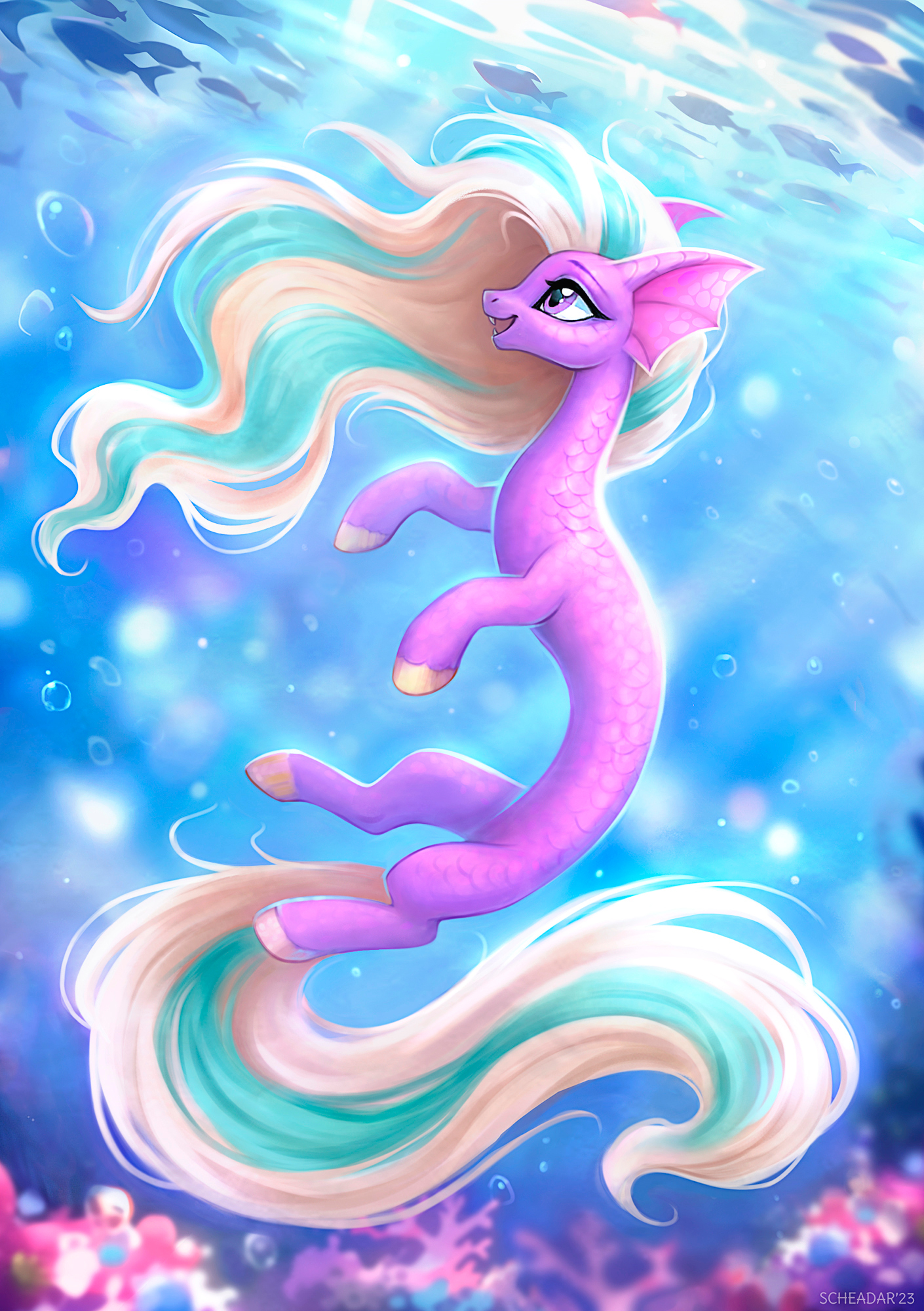 #3374427 - safe, artist:scheadar, oc, oc only, oc:soothing aqua ...