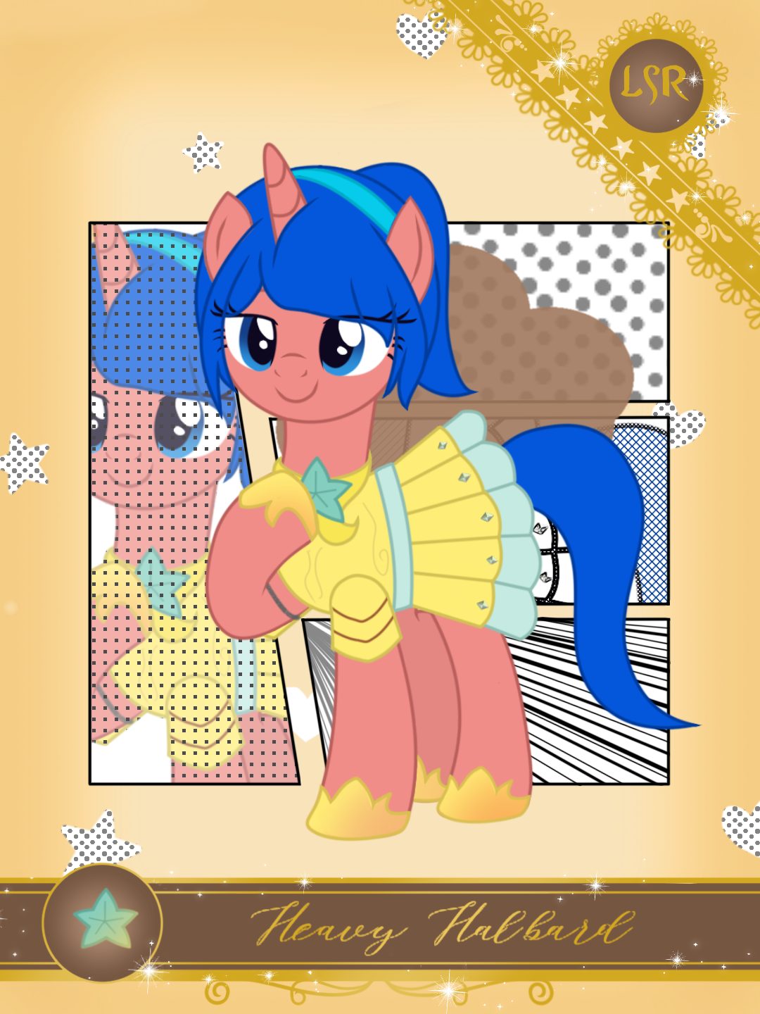 #3358243 - safe, artist:小马世家, oc, oc only, oc:heavy halbard, pony ...