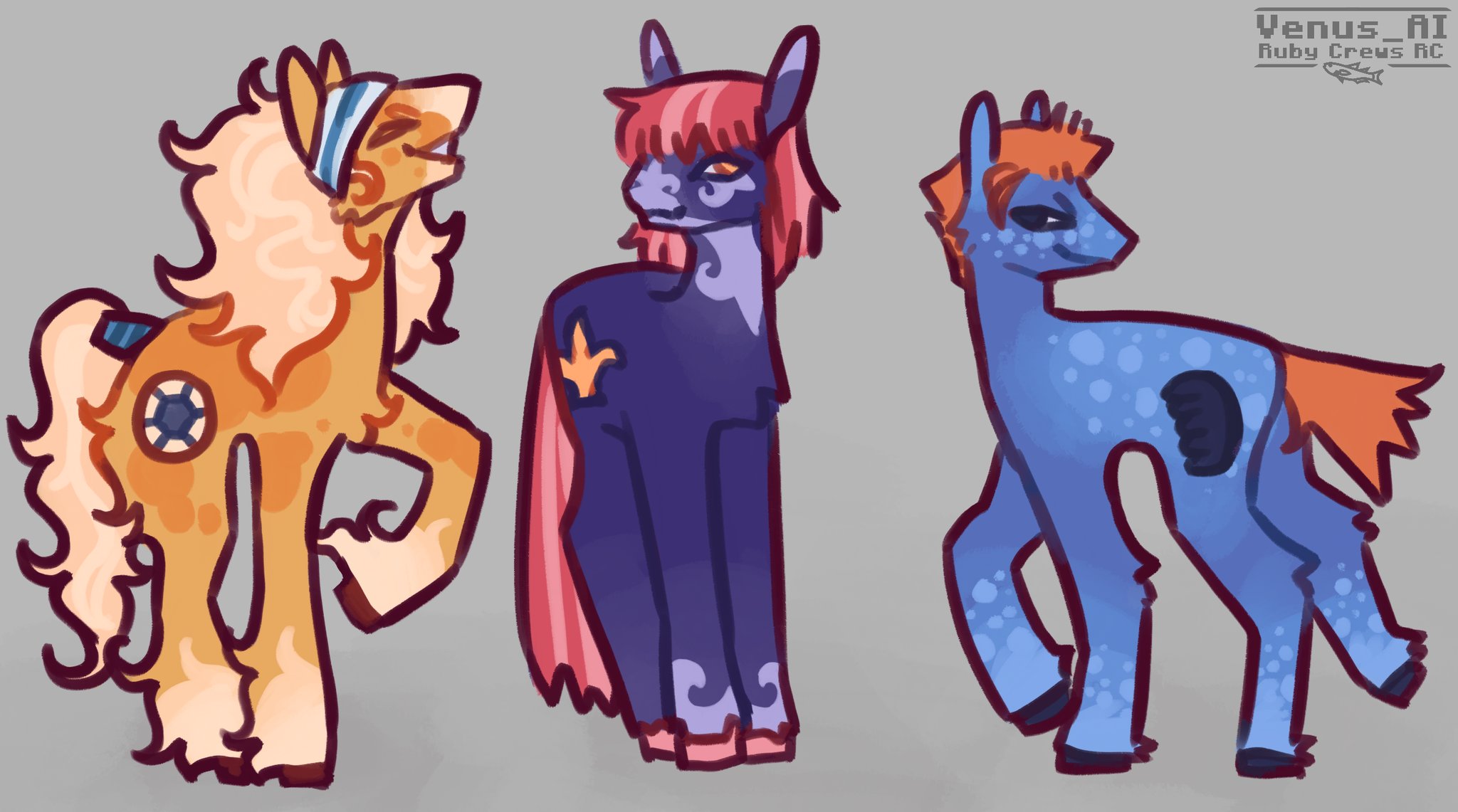 #3359430 - safe, artist:venus_ai_, ace, lancer, teddy, earth pony, pony ...