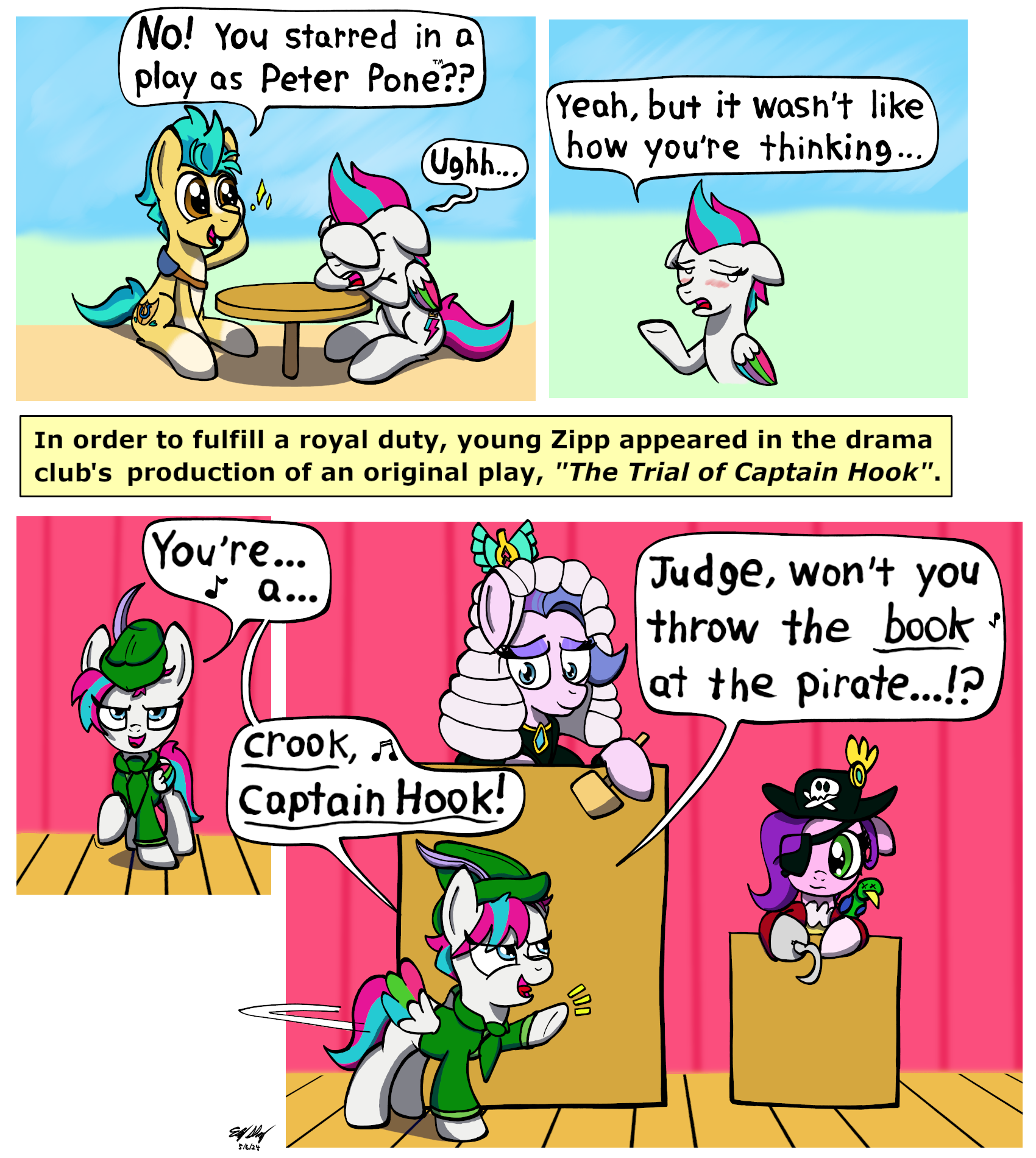 #3359508 - safe, artist:ebbysharp, hitch trailblazer, pipp petals ...