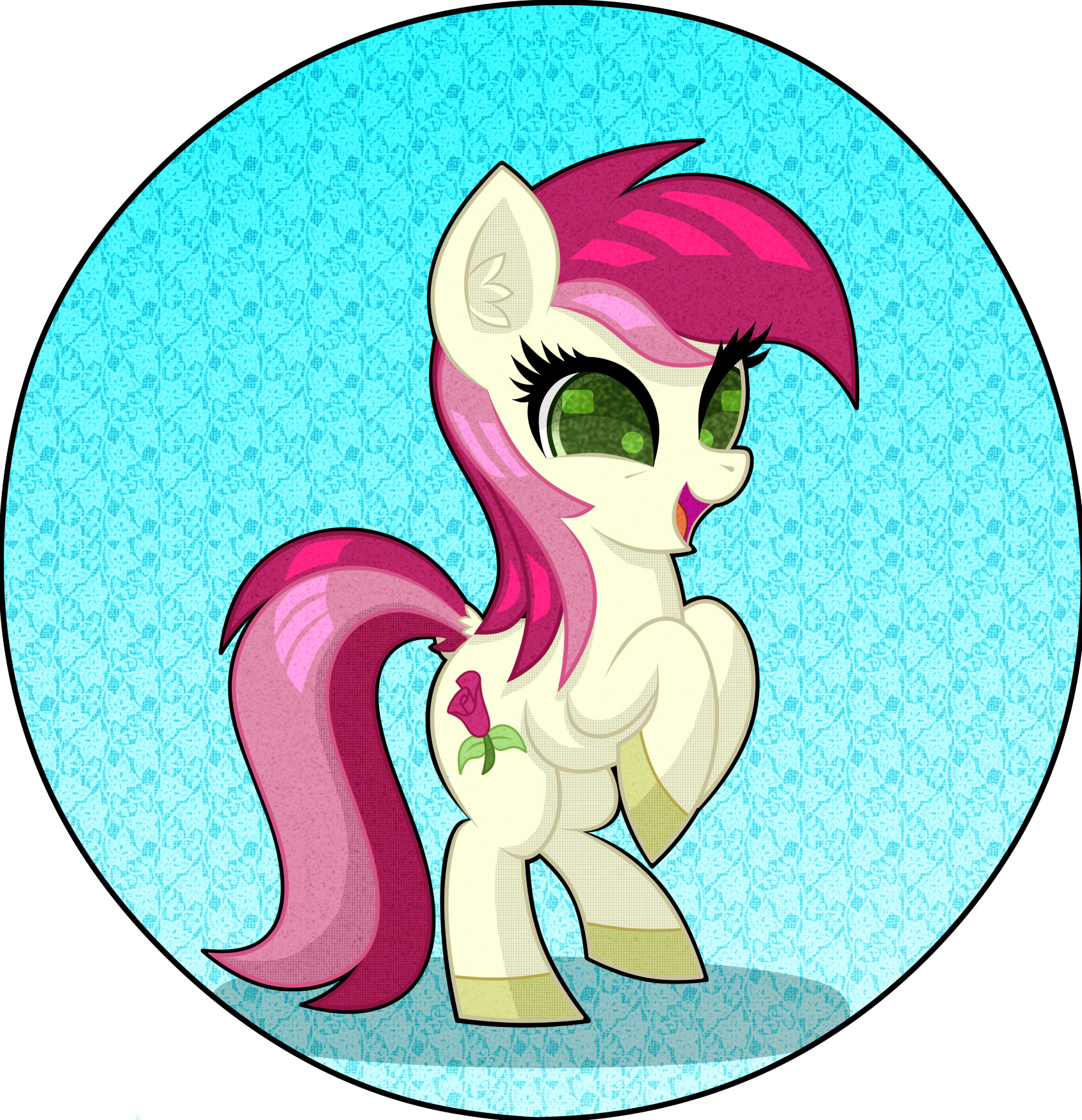 #3360773 - safe, artist:scandianon, roseluck, earth pony, pony, female ...