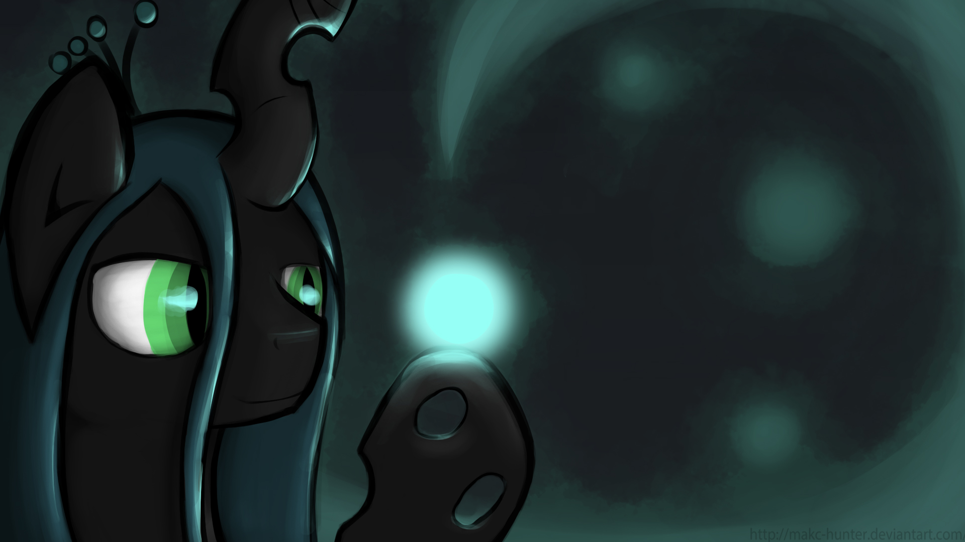 #3380705 - safe, artist:makc-hunter, queen chrysalis, changeling ...