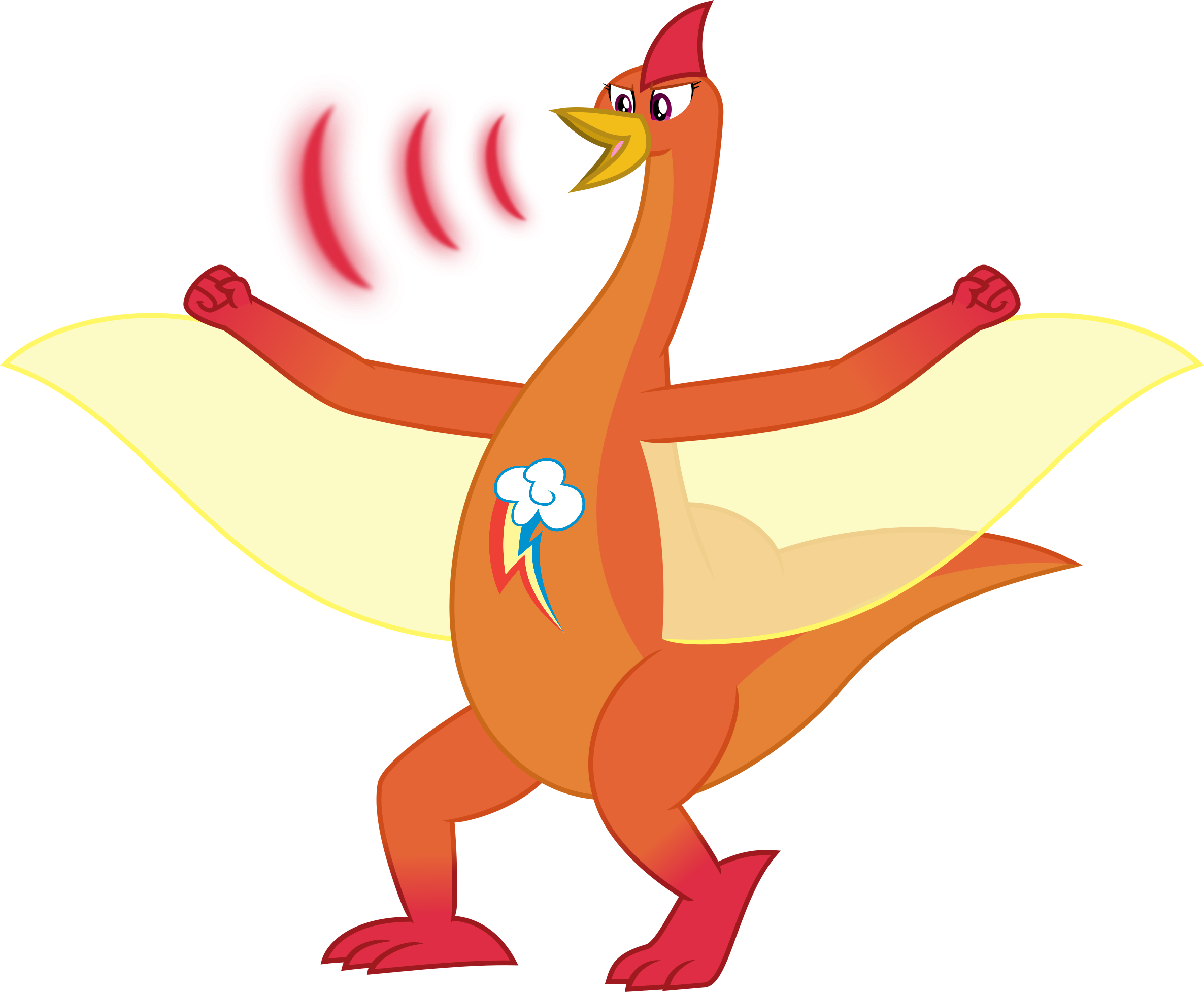 #3385858 - safe, artist:static51302, rainbow dash, bird, fanfic:choose ...