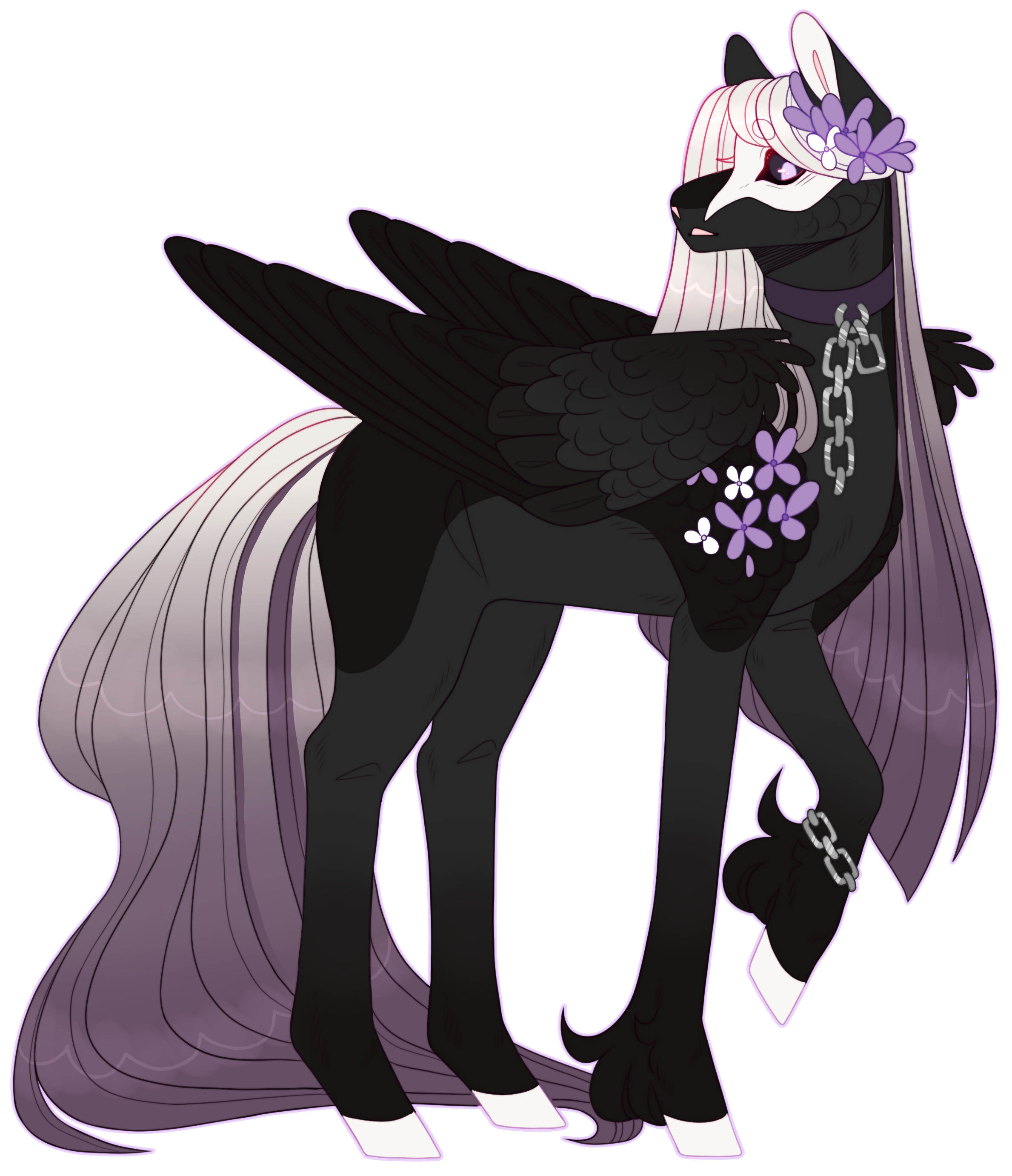 #3387544 - safe, artist:sleepy-nova, oc, oc only, pegasus, pony, female, mare, simple background ...