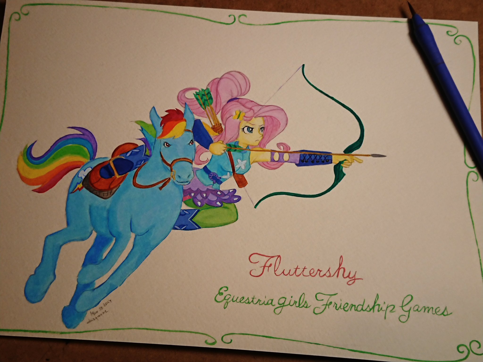 #3388431 - safe, artist:daisymane, fluttershy, rainbow dash, horse ...