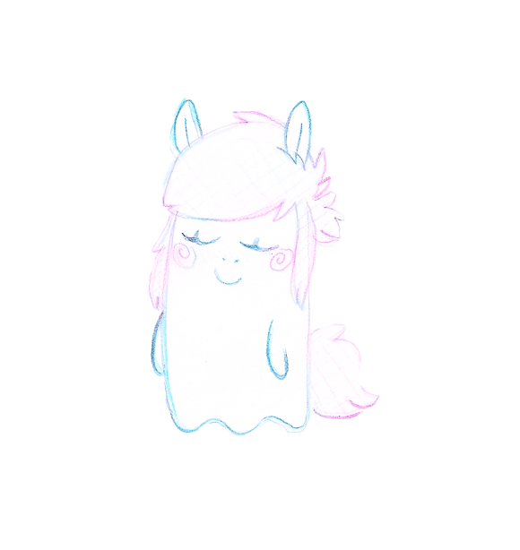 #3388690 - safe, artist:broccolidad, oc, oc only, ghost, ghost pony ...