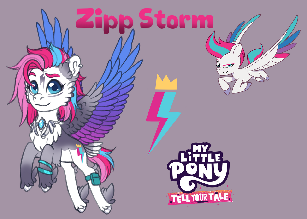 #3389521 - safe, artist:malinraf1615, zipp storm, pony, g5, alternate ...