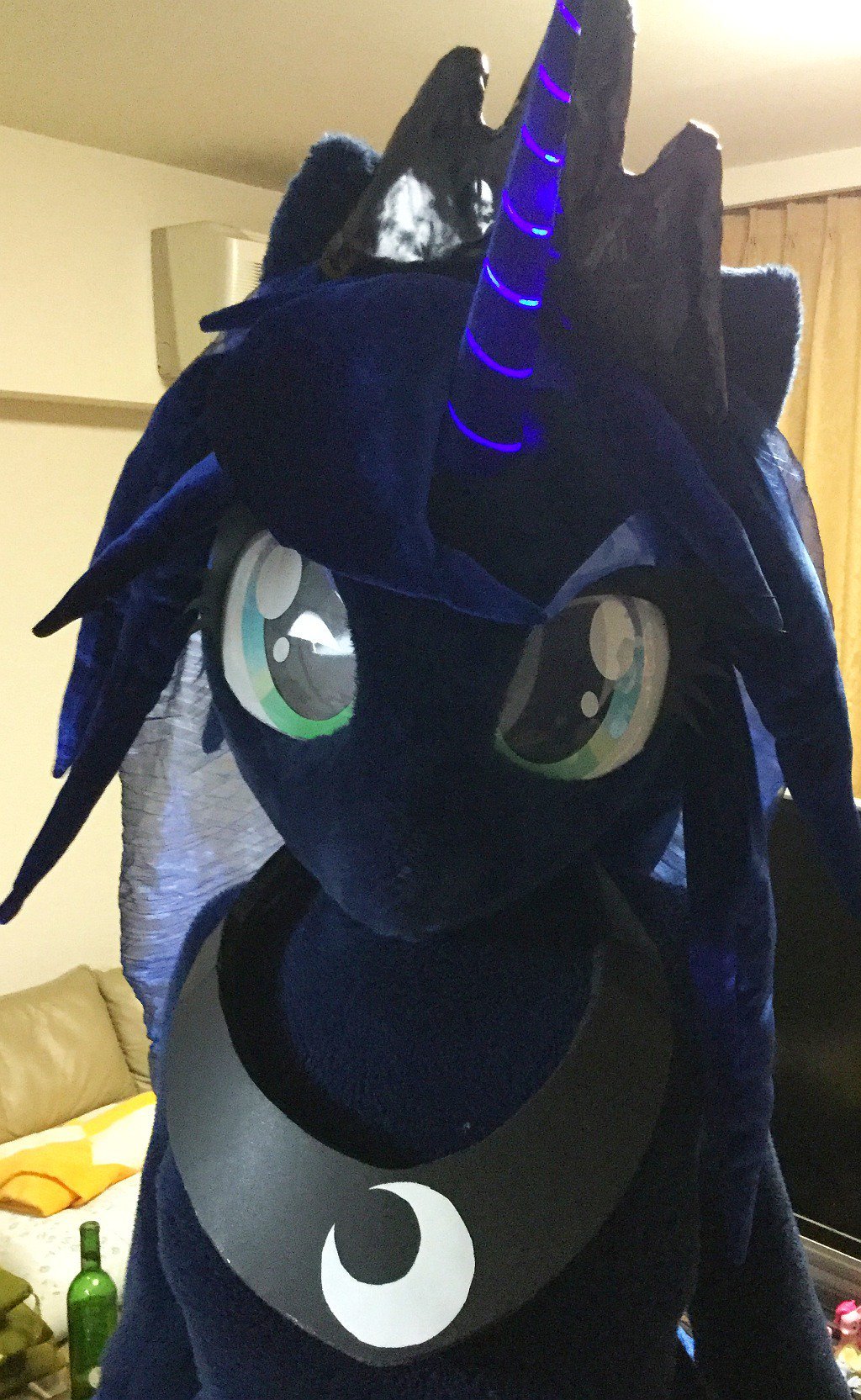 #3389992 - safe, artist:kolshica, princess luna, g4, bust, fursuit ...