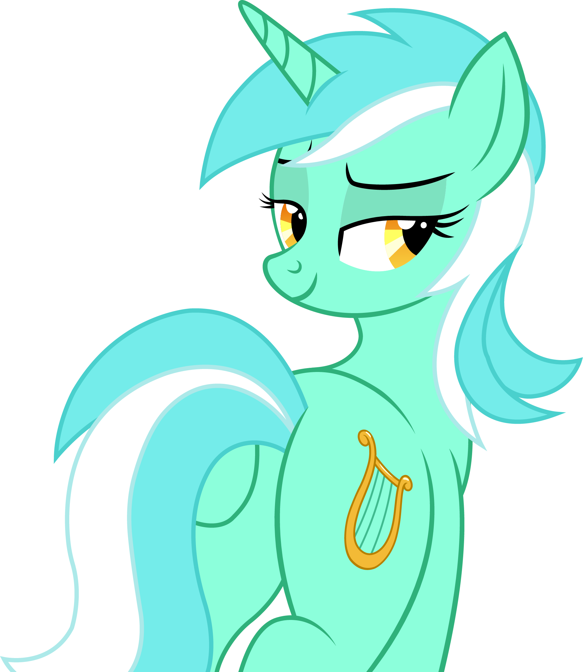 #3392438 - safe, artist:mlptmntfan2000, lyra heartstrings, pony, unicorn, g4, bedroom eyes, butt ...