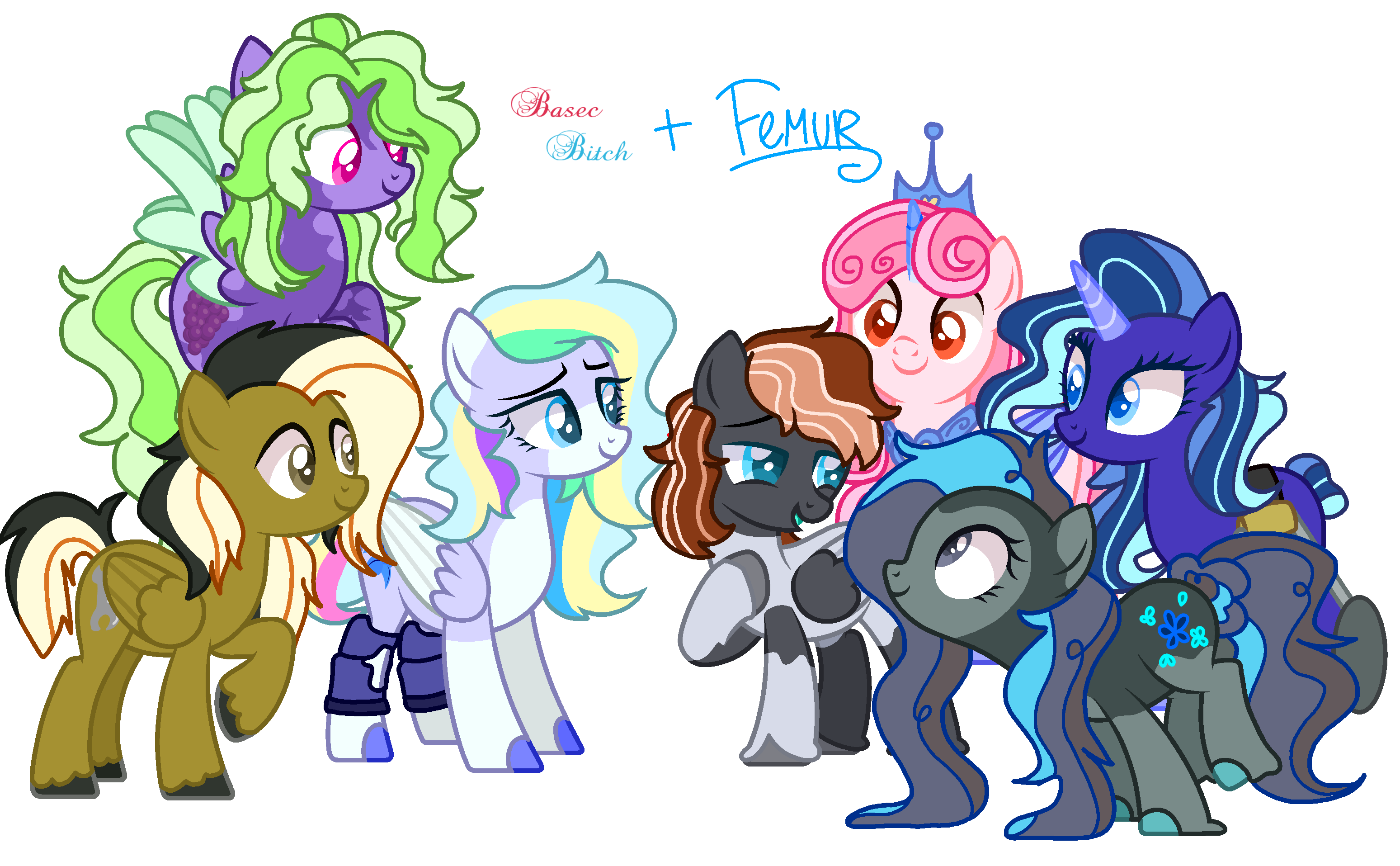 #3392820 - safe, artist:basecbitch, artist:femurthechangeling, oc, oc ...