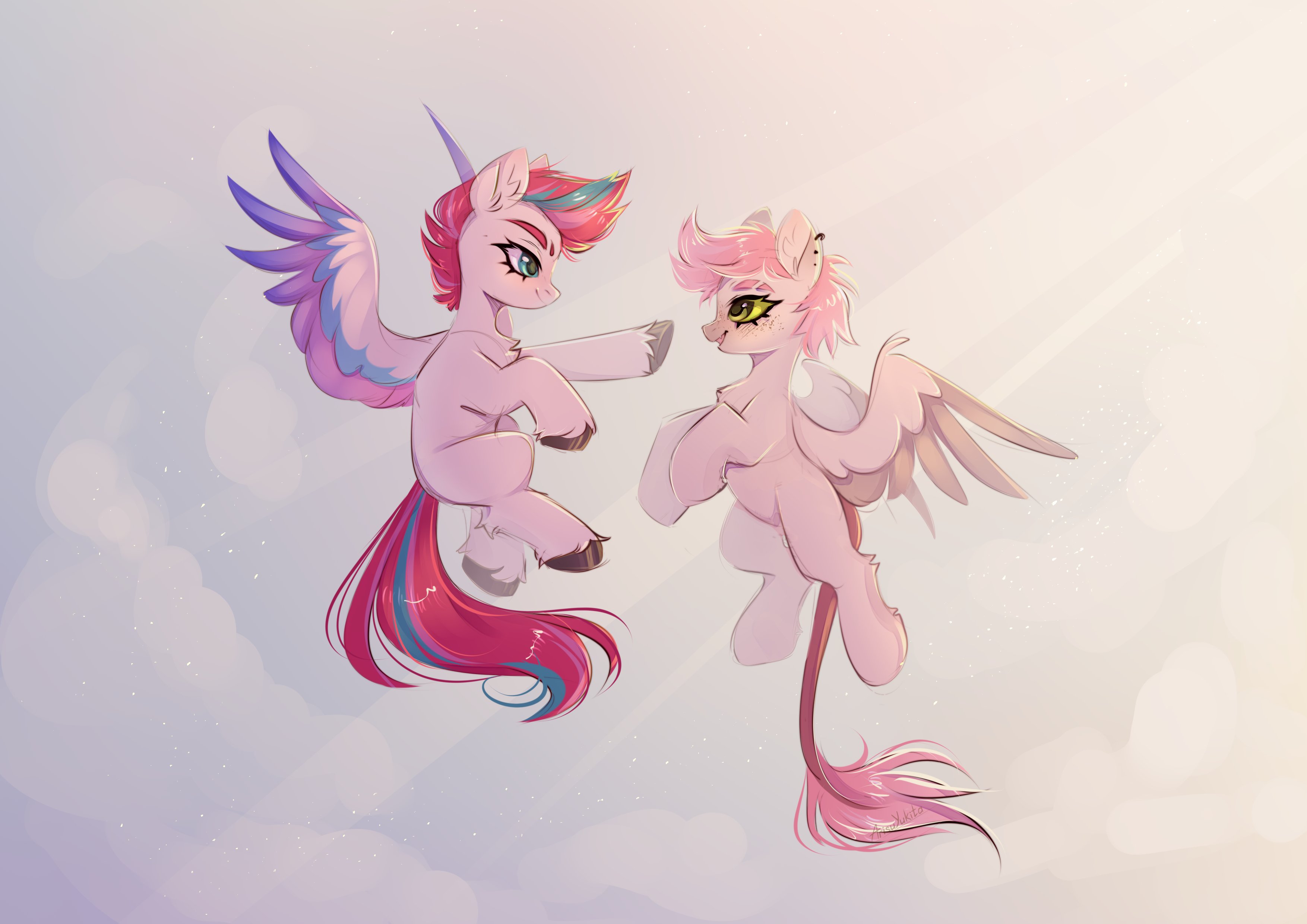 #3393162 - safe, artist:arisuyukita, zipp storm, oc, oc:darknesstem, pegasus, pony, g5, chest ...