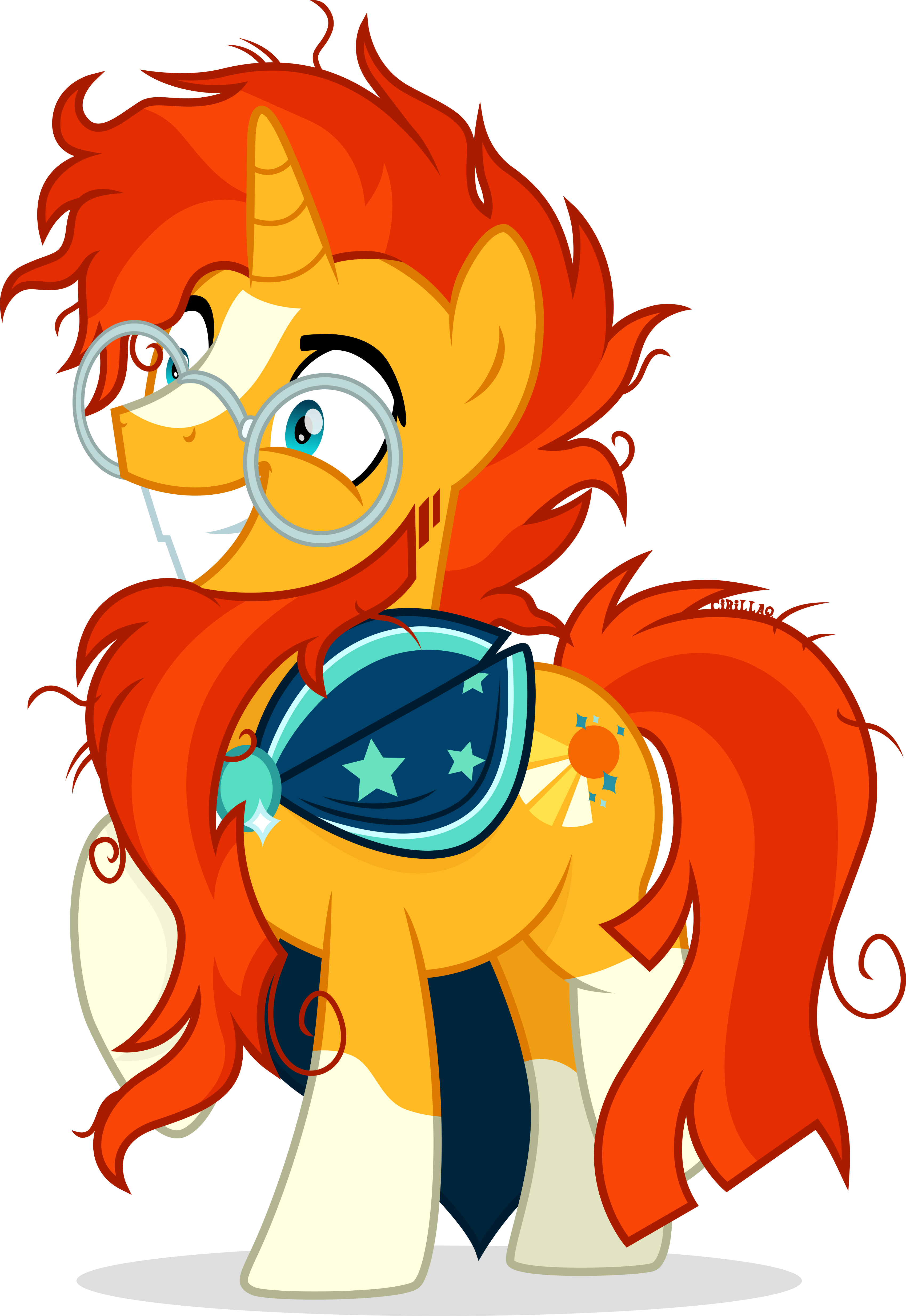 #3377020 - safe, artist:cirillaq, sunburst, pony, unicorn, g4, beard ...