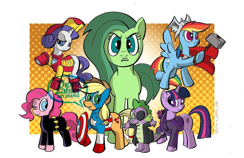 #3377794 - safe, artist:thom zahler, applejack, fluttershy, pinkie pie ...