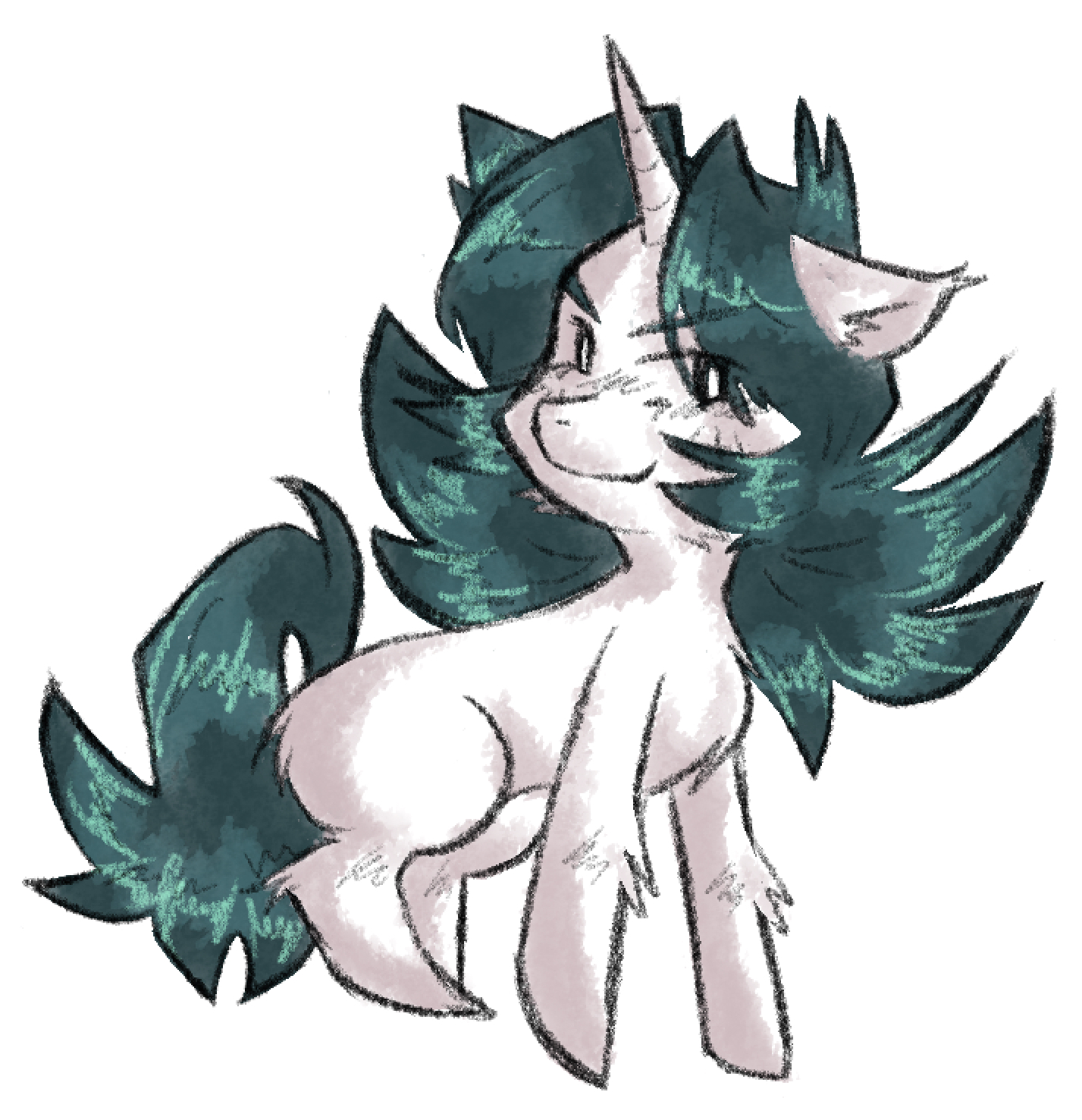 #3378162 - safe, artist:puropiko, oc, oc only, pony, unicorn, horn, simple background, solo ...