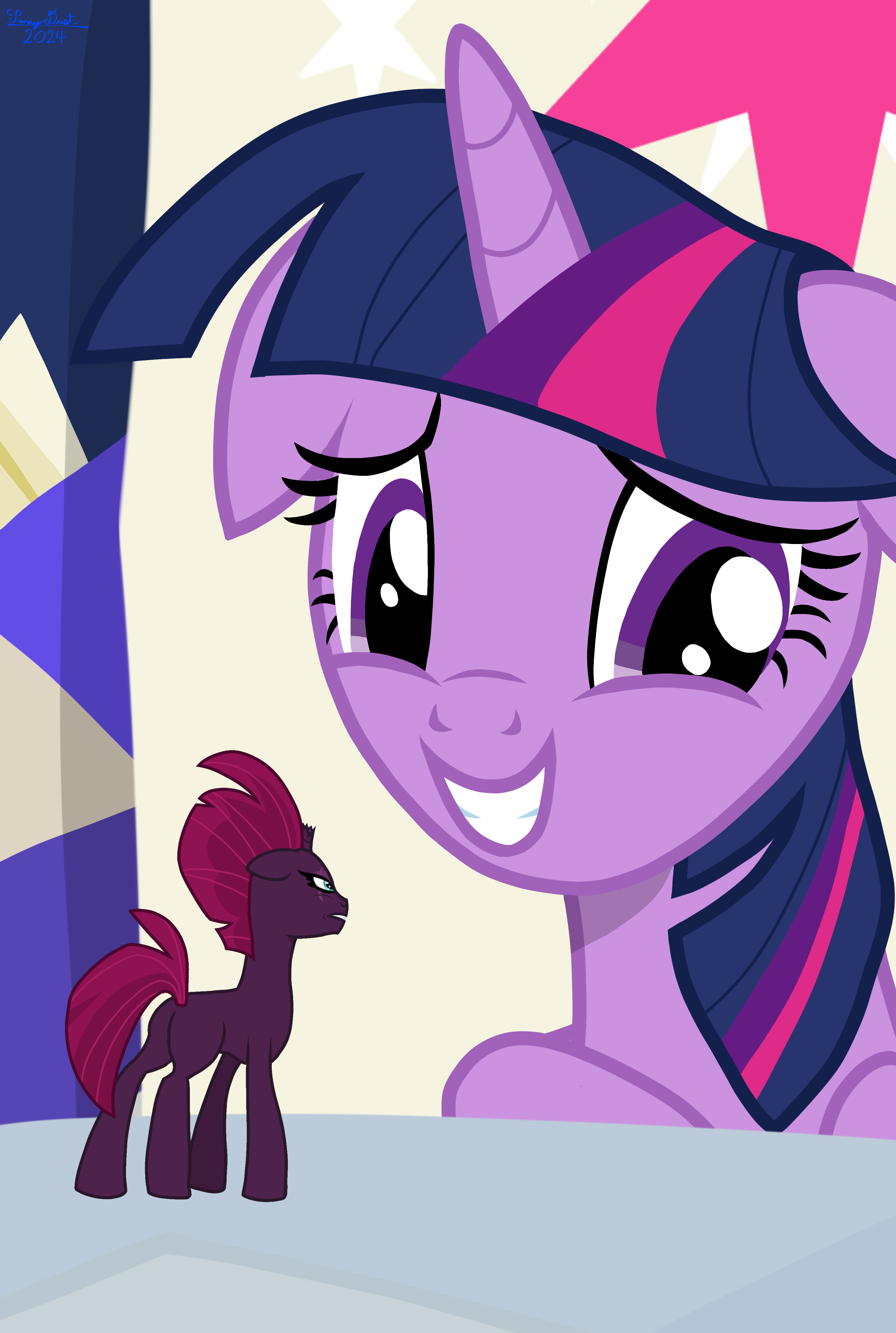 #3379190 - safe, artist:twiny dust, tempest shadow, twilight sparkle ...