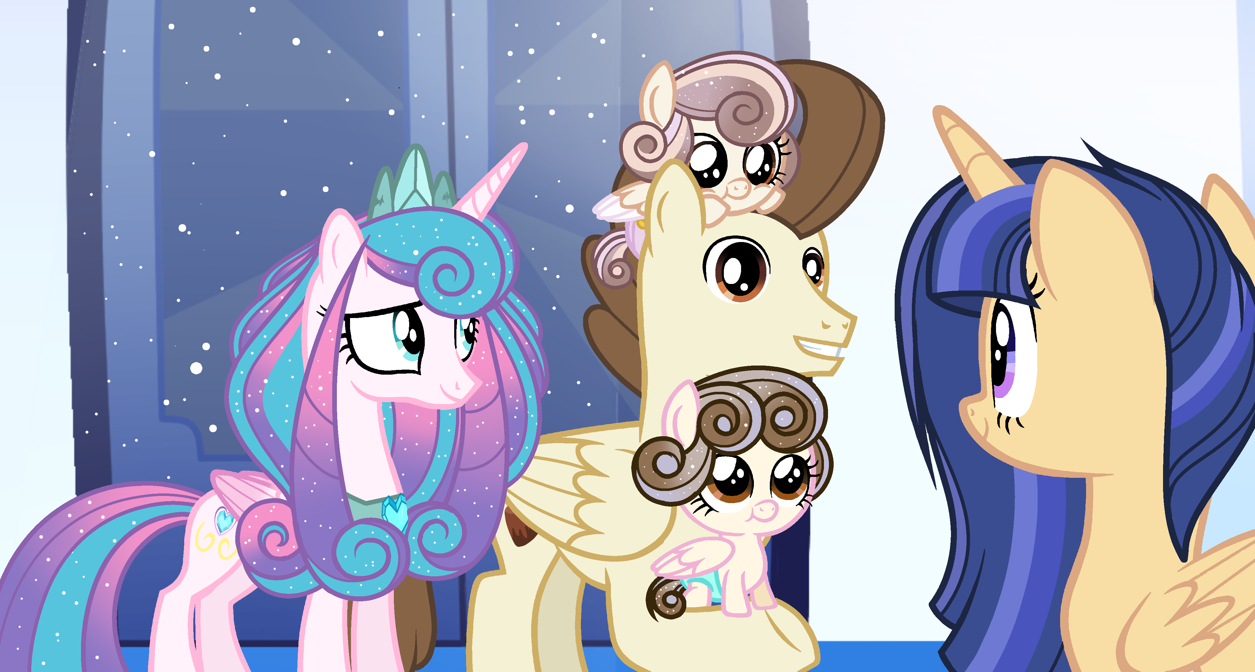 #3399780 - safe, artist:velvetsparkle56, pound cake, princess flurry ...