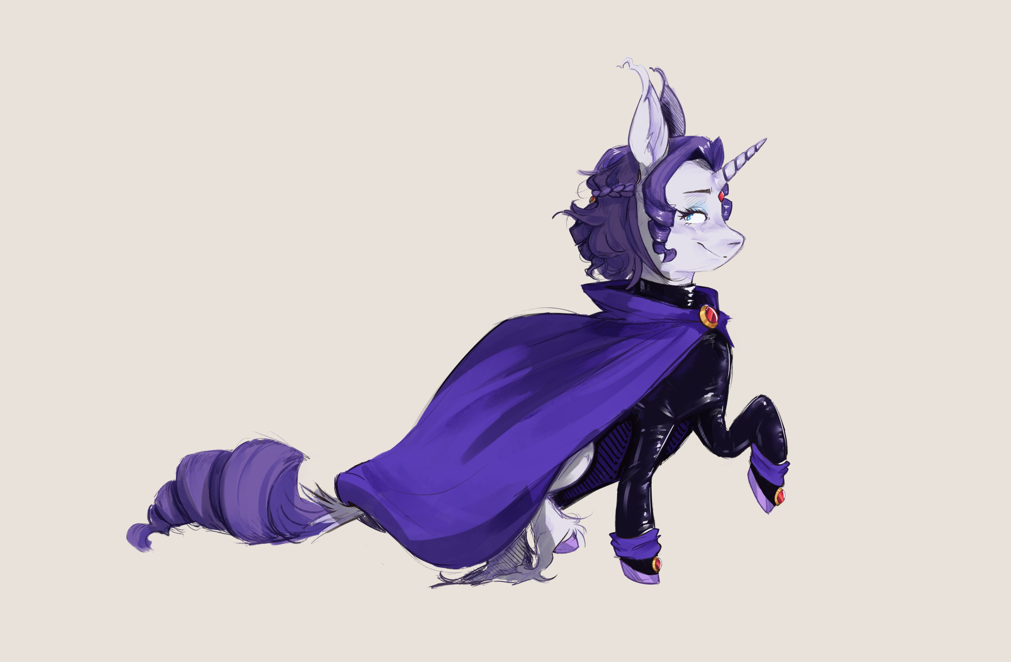 #3400124 - safe, artist:tibbons, rarity, unicorn, g4, clothes, costume ...