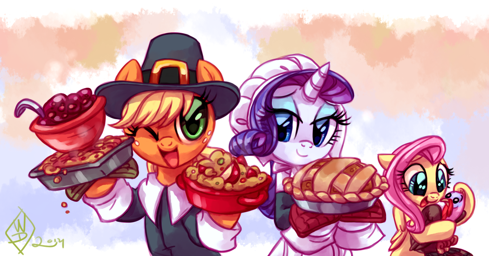 #3400449 - safe, artist:whitediamonds, applejack, fluttershy, rarity ...