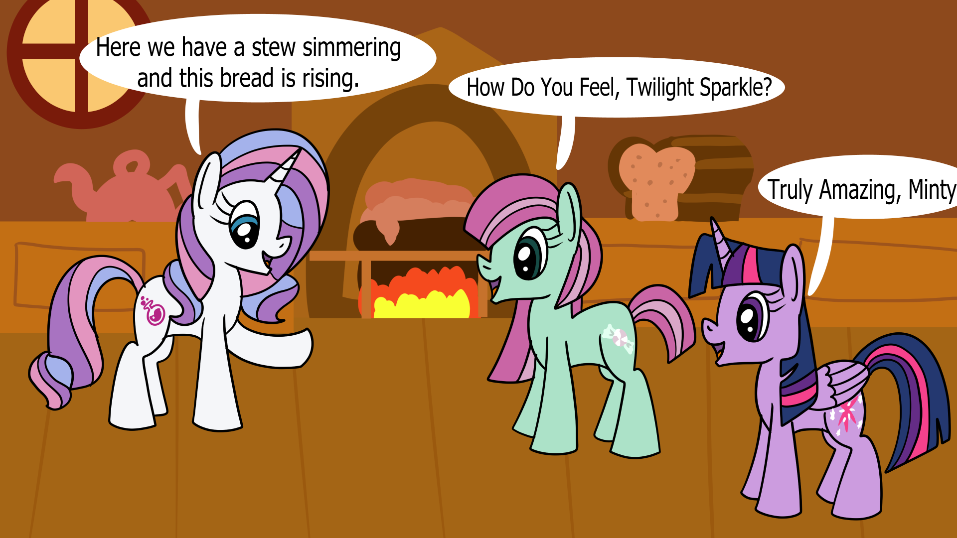 #3402326 - safe, artist:platinumdrop, minty (g4), potion nova, twilight sparkle, alicorn, earth ...