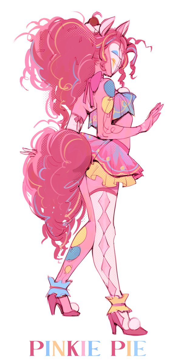 #3402890 - safe, artist:setomie, pinkie pie, human, g4, bandeau ...