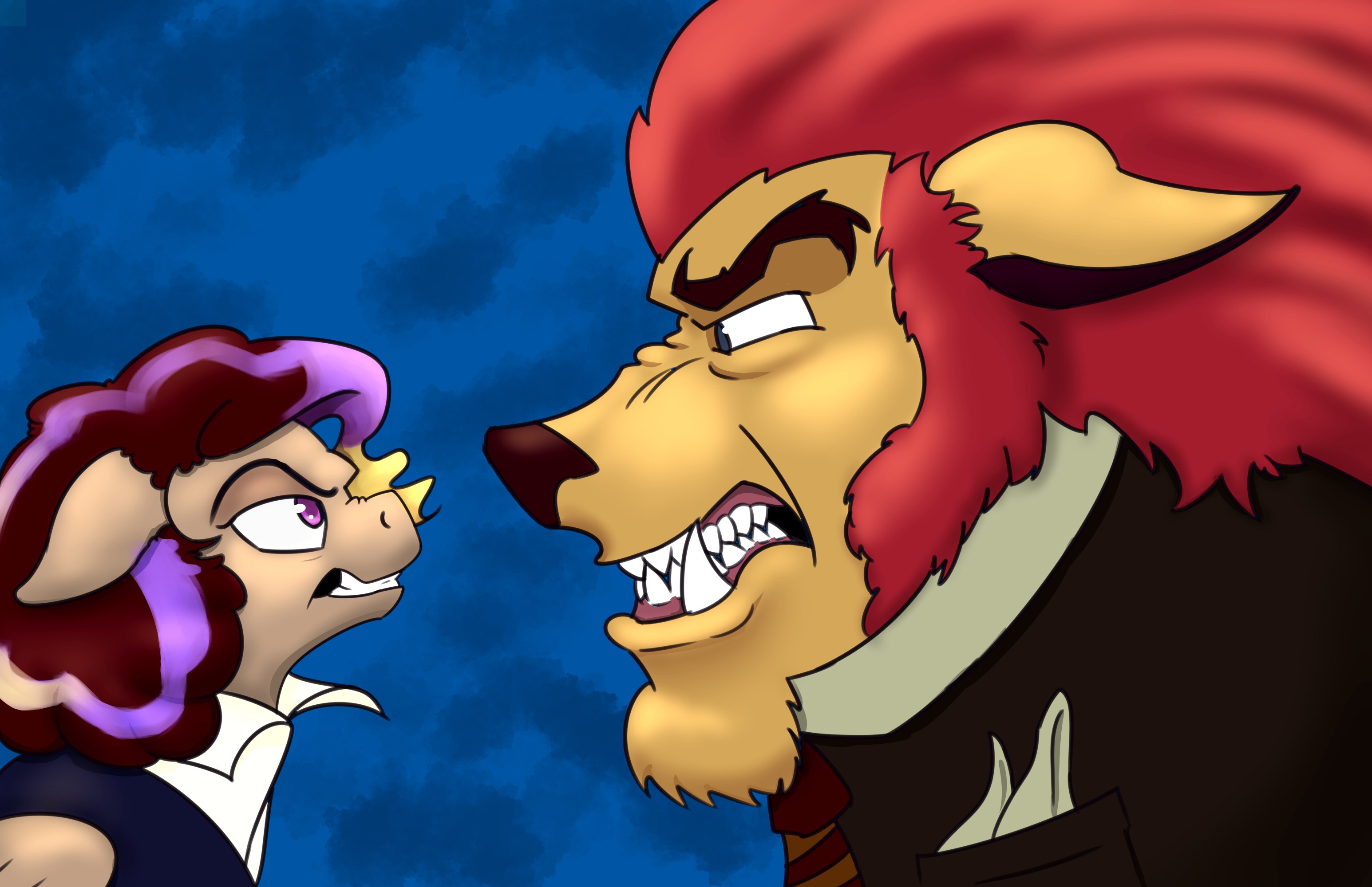 #3403113 - safe, artist:paleheart, oc, oc only, oc:hors, manticore ...