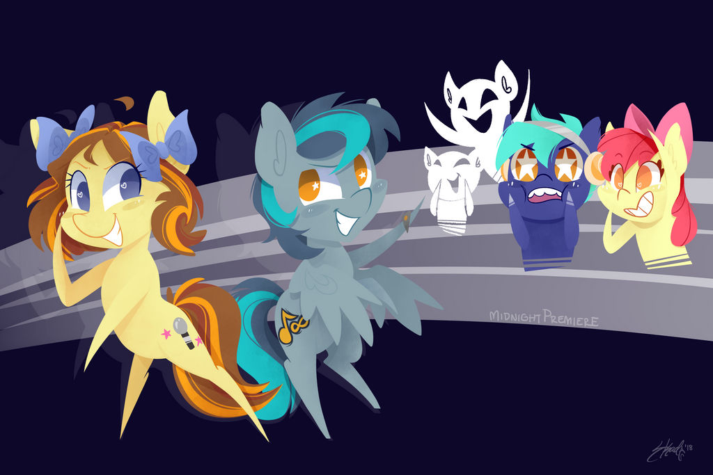 #3403225 - safe, artist:midnightpremiere, apple bloom, oc, oc ...