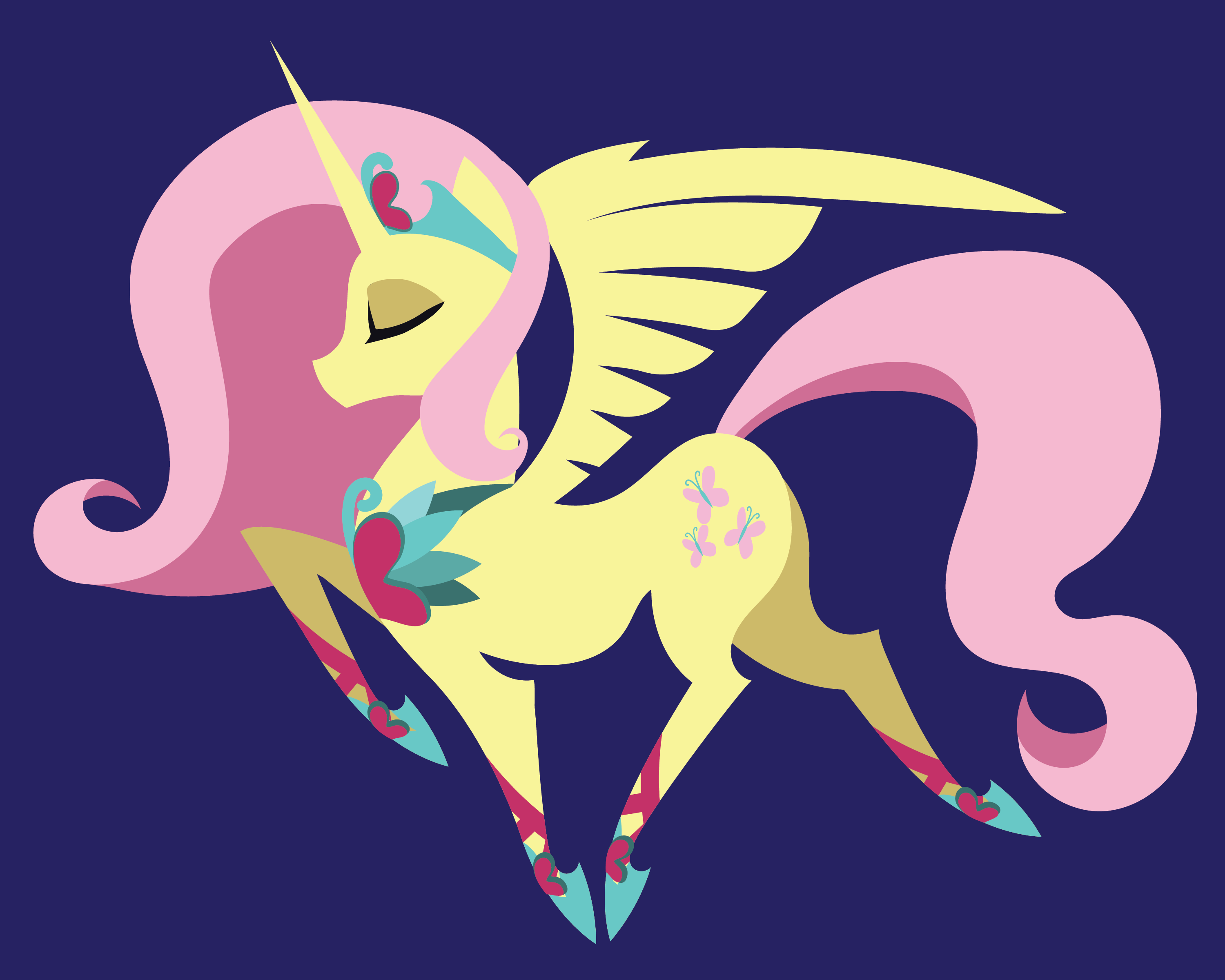 #3403252 - safe, artist:samoht-lion, fluttershy, alicorn, pony, g4 ...