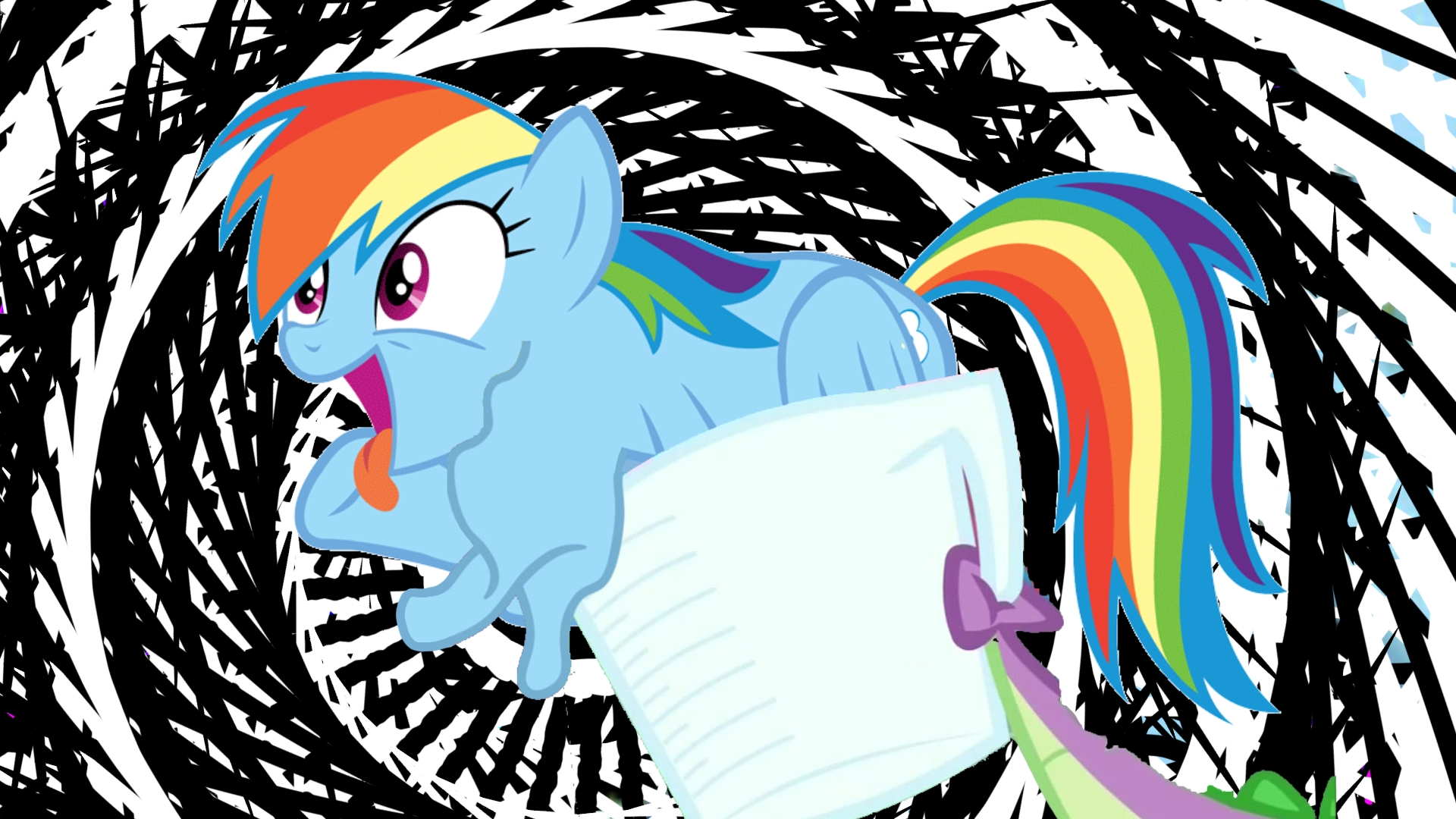 #3403757 - safe, editor:poniesmeme20, rainbow dash, spike, goo, goo ...