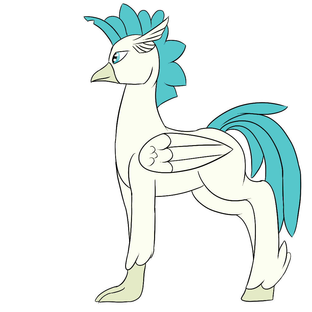 #3404464 - safe, artist:silverfan, terramar, hippogriff, g4, male, simple background, solo ...