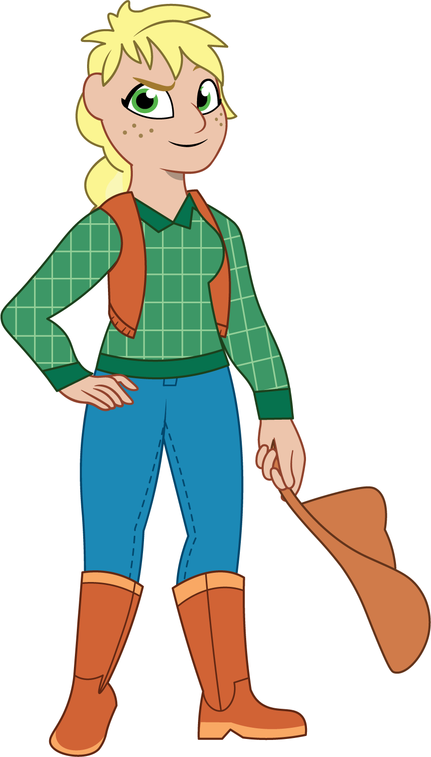 #3406355 - safe, artist:prixy05, applejack, human, g4, applejack's hat ...