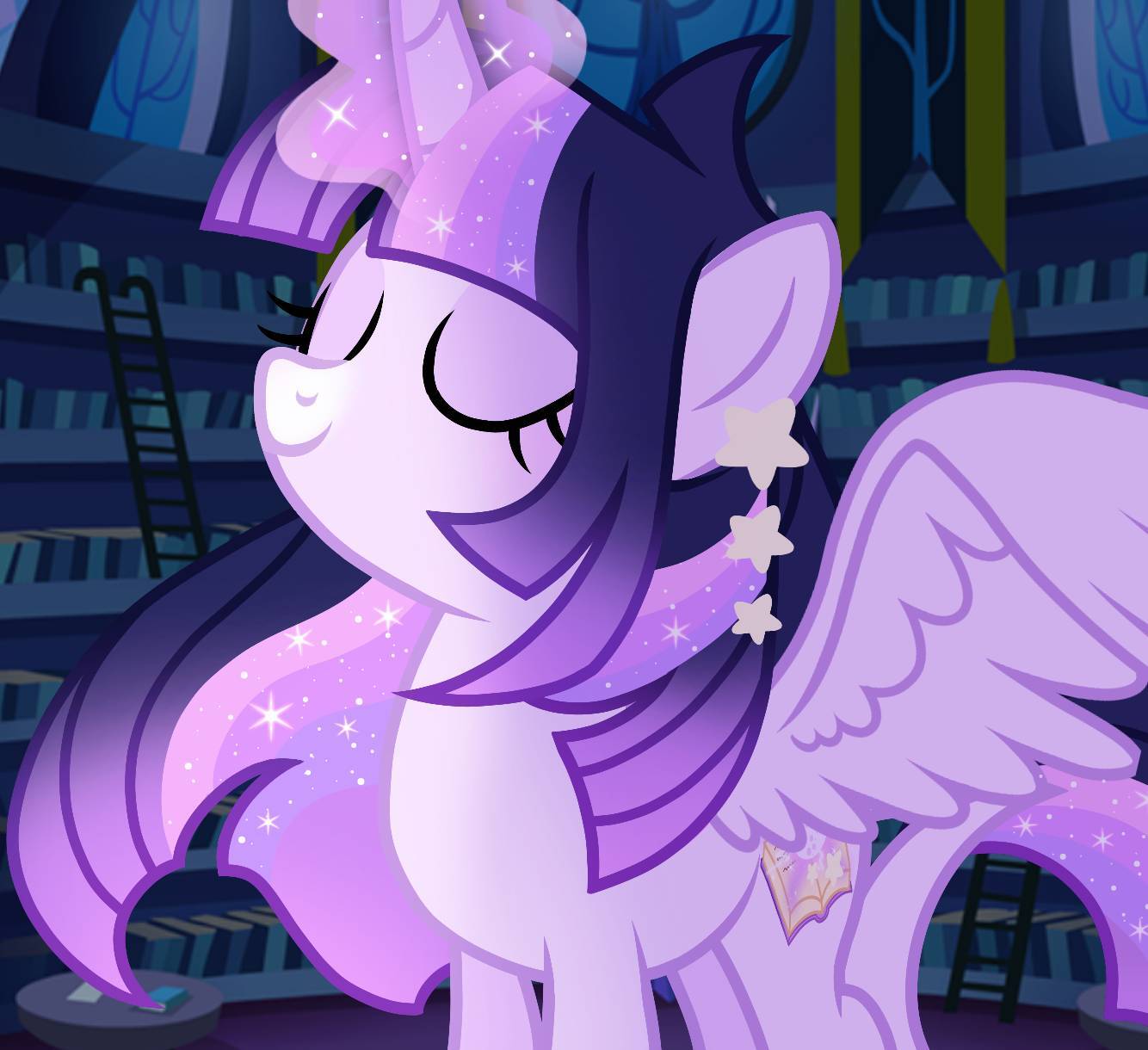 #3406671 - safe, artist:cstrawberrymilk, oc, oc:amethyst sparkle, alicorn, pony, female, magic ...