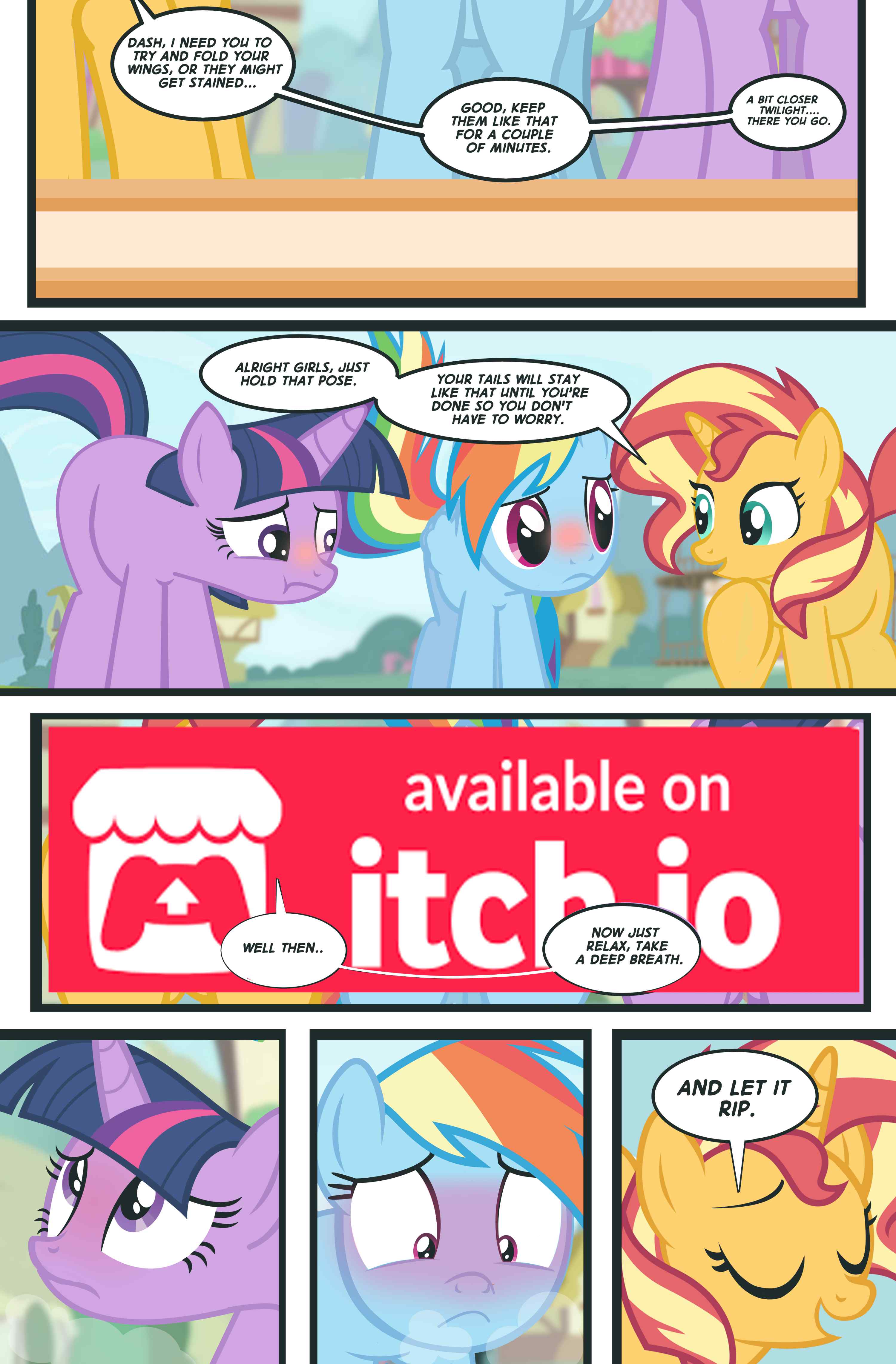 #3406784 - questionable, artist:succubi samus, rainbow dash, sci-twi, sunset shimmer, twilight ...