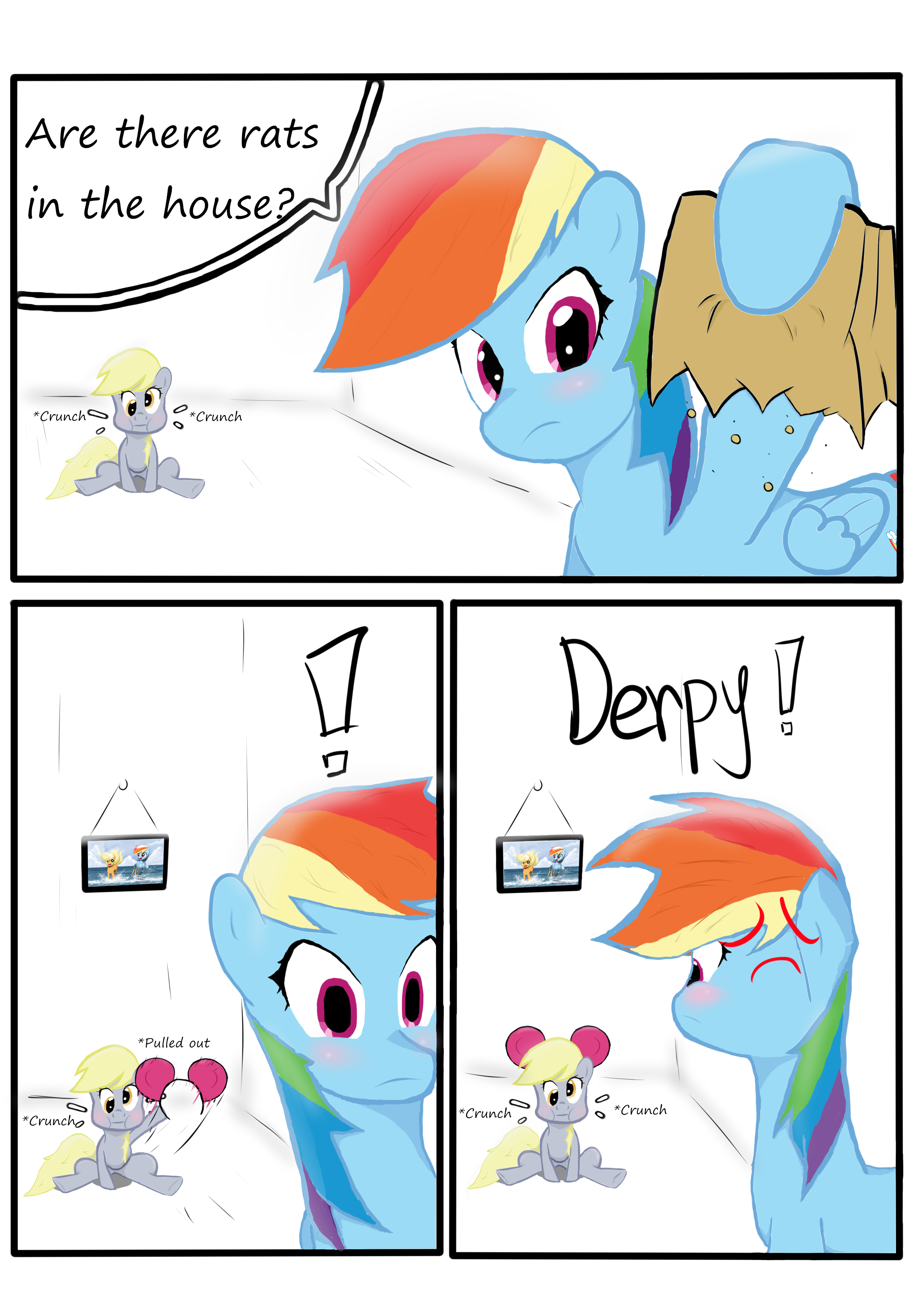 #3407513 - safe, artist:orivika_, derpy hooves, rainbow dash, pegasus ...