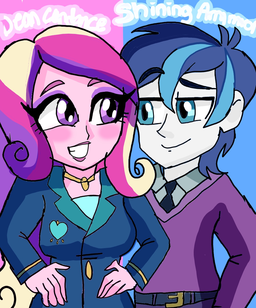 #3408085 - safe, artist:vanillawaffer3000, dean cadance, princess cadance, shining armor, human ...