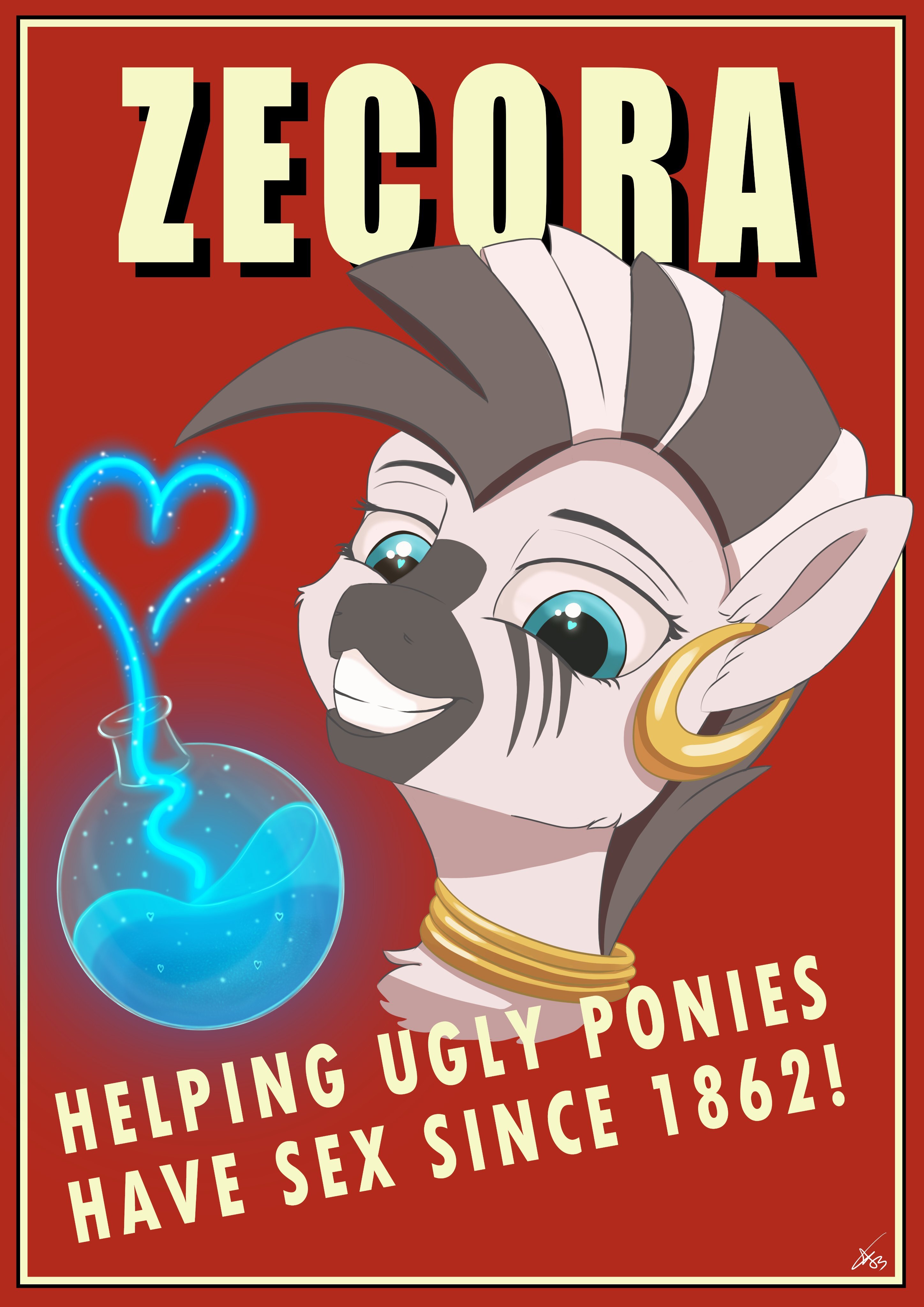 #3408145 - suggestive, artist:bluishdraft, zecora, zebra, g4 ...