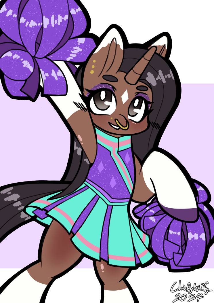 #3408694 - safe, artist:chiefywiffy, pony, unicorn, cheerleader, female ...