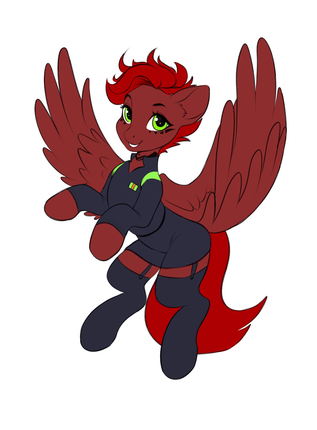 #3408818 - safe, artist:kittytitikitty, oc, oc only, pegasus, clothes, dress, pegasus oc, simple ...