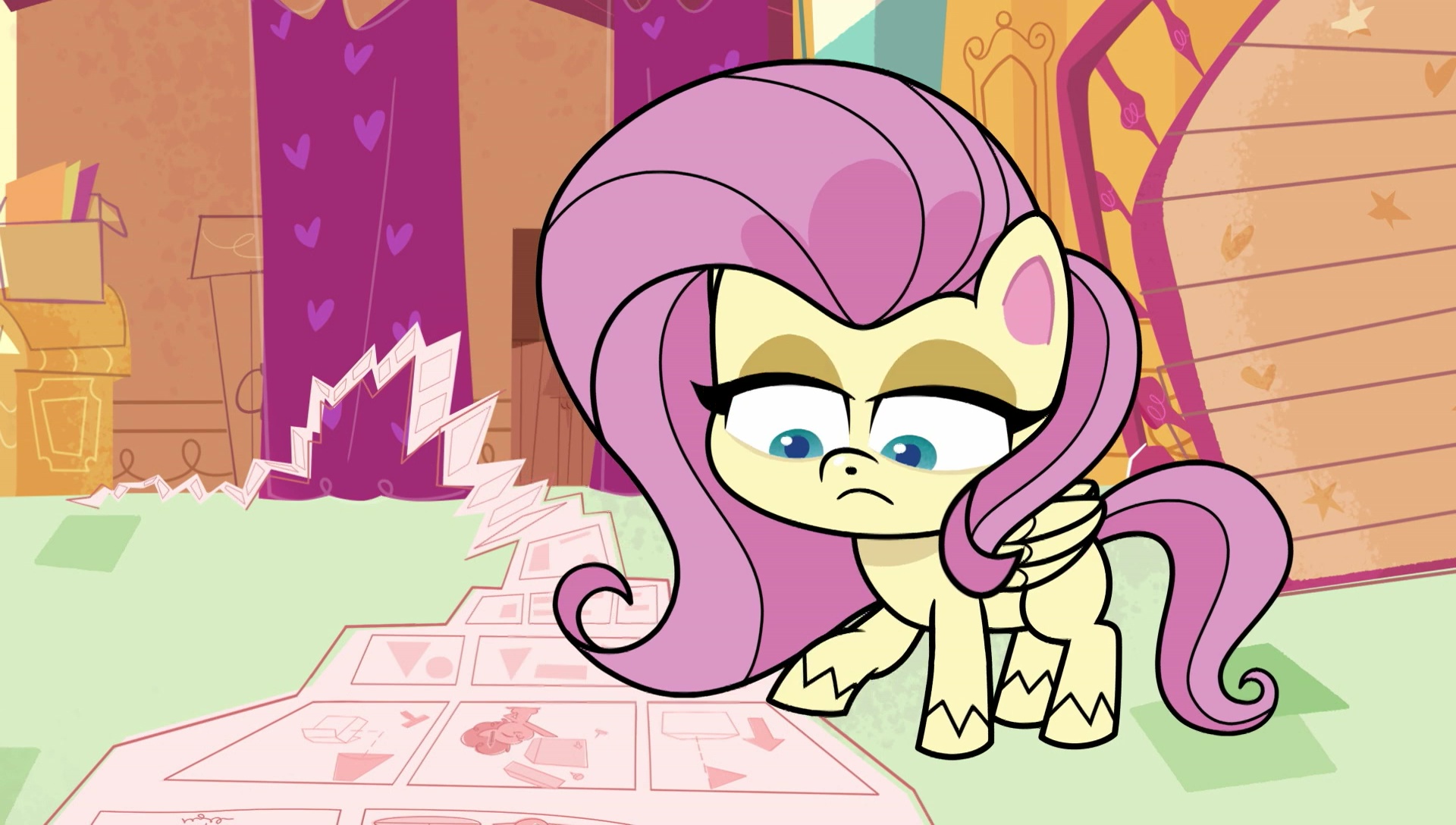 #3408962 - safe, screencap, fluttershy, pegasus, pony, badge of shame ...