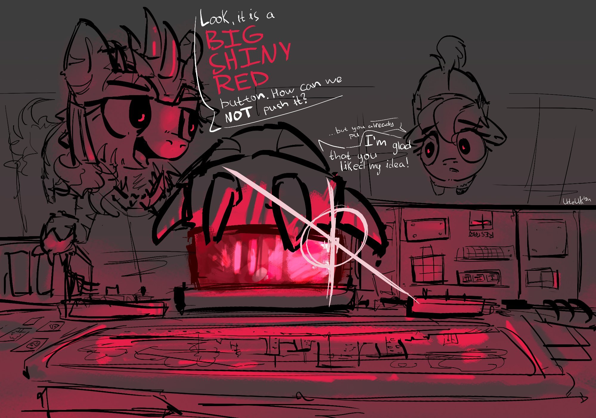 #3410239 - safe, artist:uteuk, oc, oc only, oc:rampage, oc:scotch tape ...