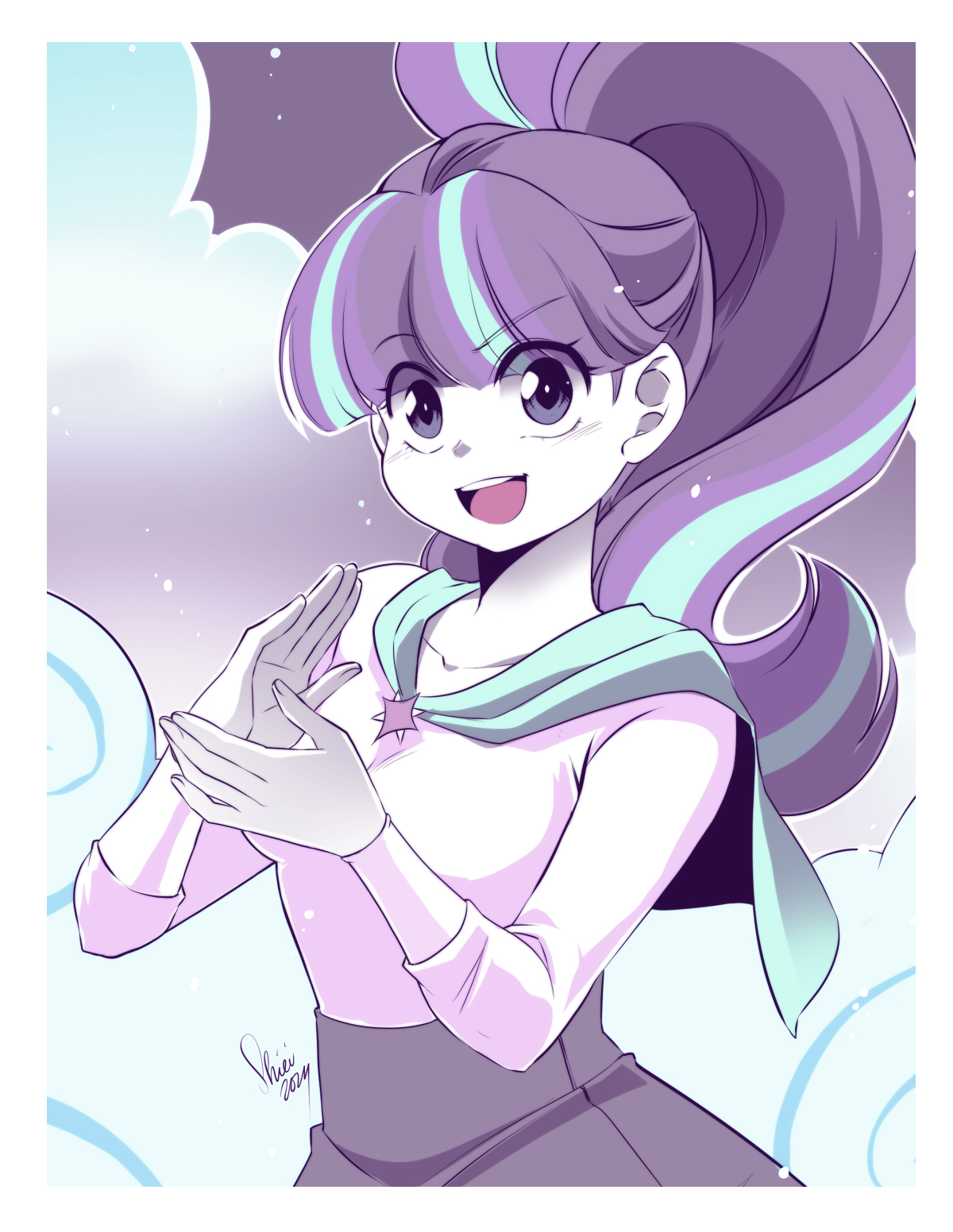 #3394844 - safe, artist:nekoshiei, starlight glimmer, human, g4, season ...