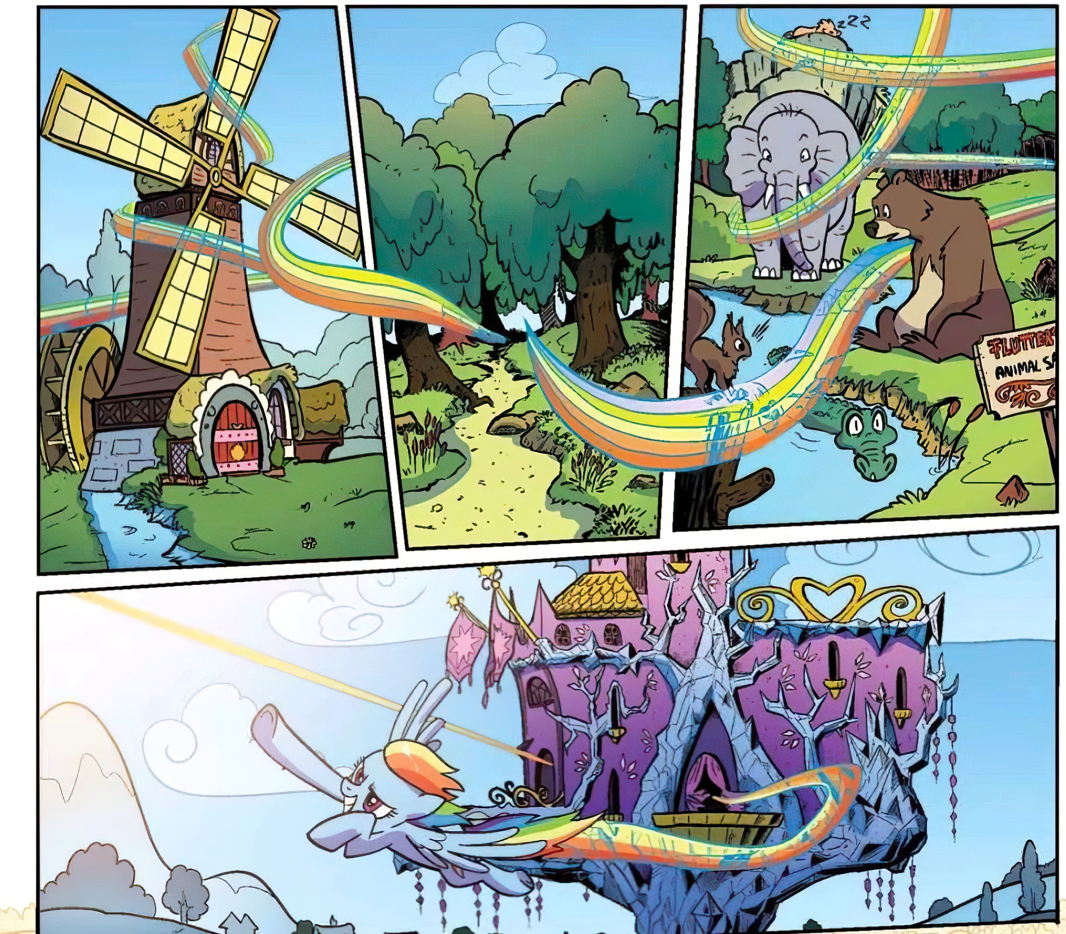 #3395095 - safe, artist:pencils, idw, official comic, rainbow dash ...