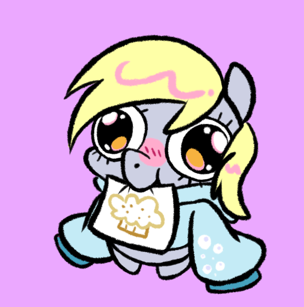 #3411370 - safe, artist:paperbagpony, derpy hooves, pegasus, pony, semi ...