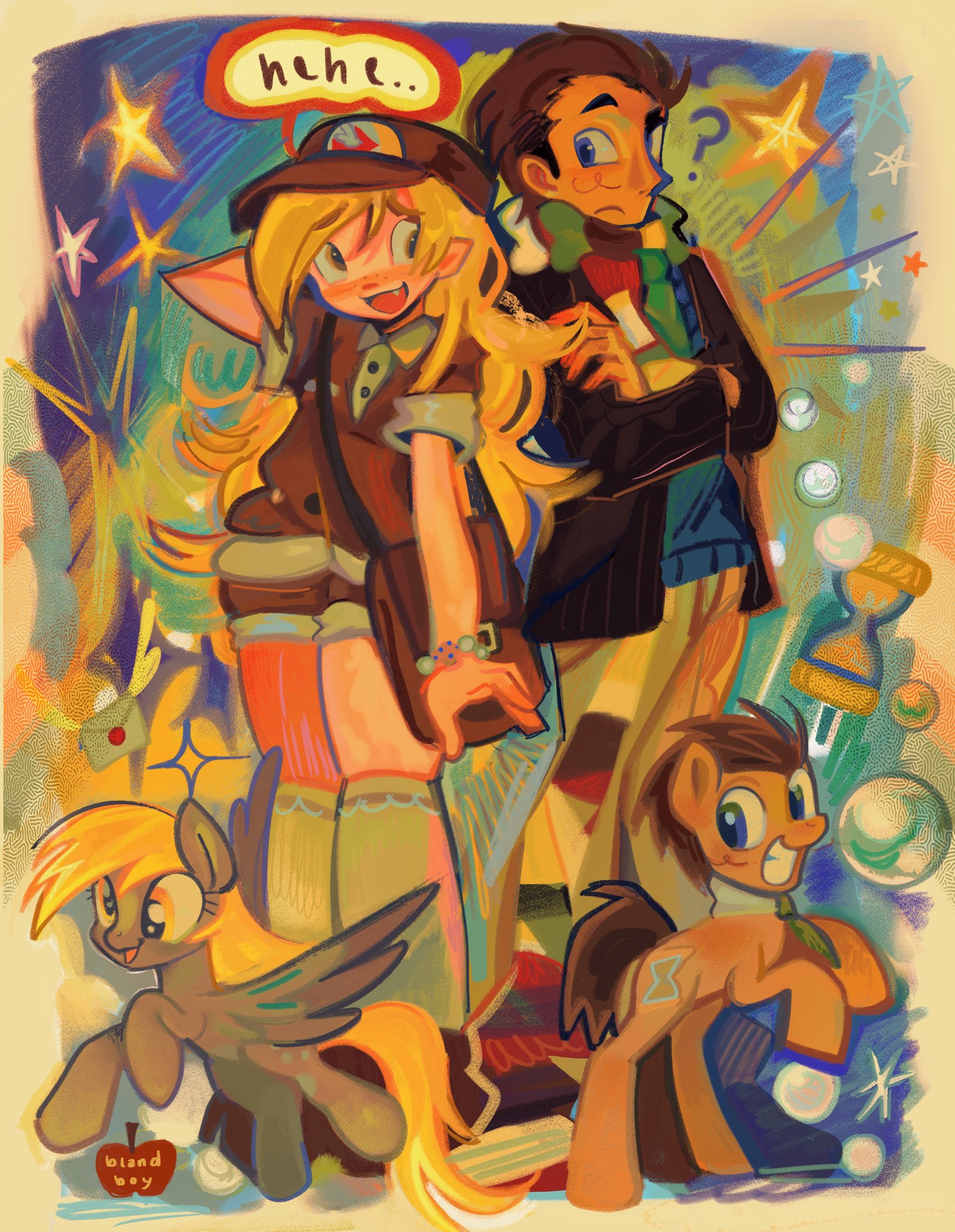 #3411862 - safe, artist:bland__boy, derpy hooves, doctor whooves, time ...