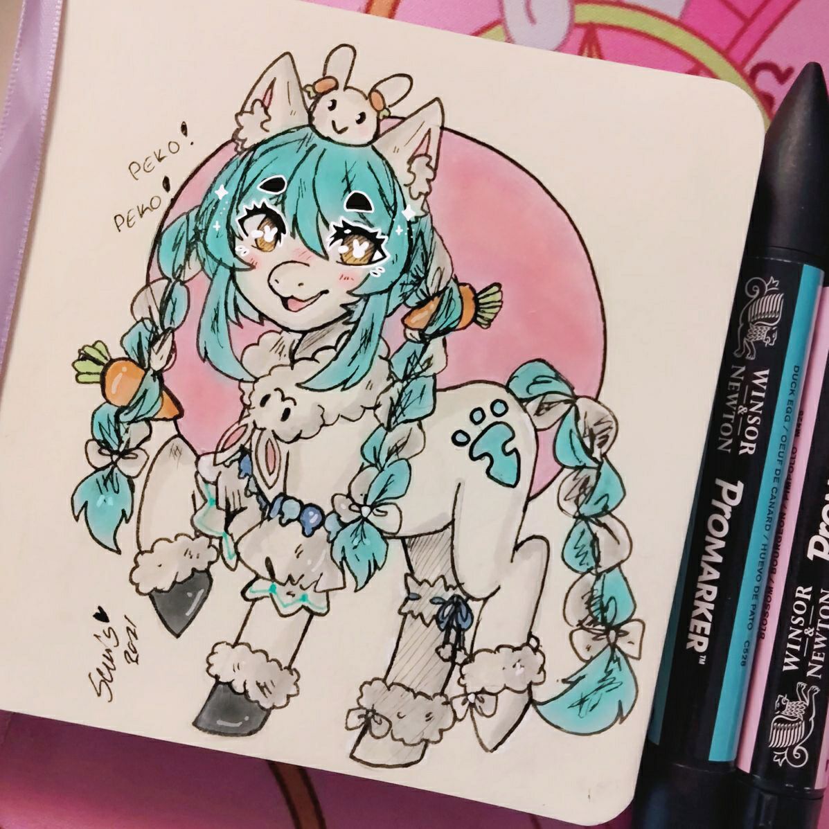 #3412137 - safe, artist:seuris1, earth pony, pony, rabbit, animal ...