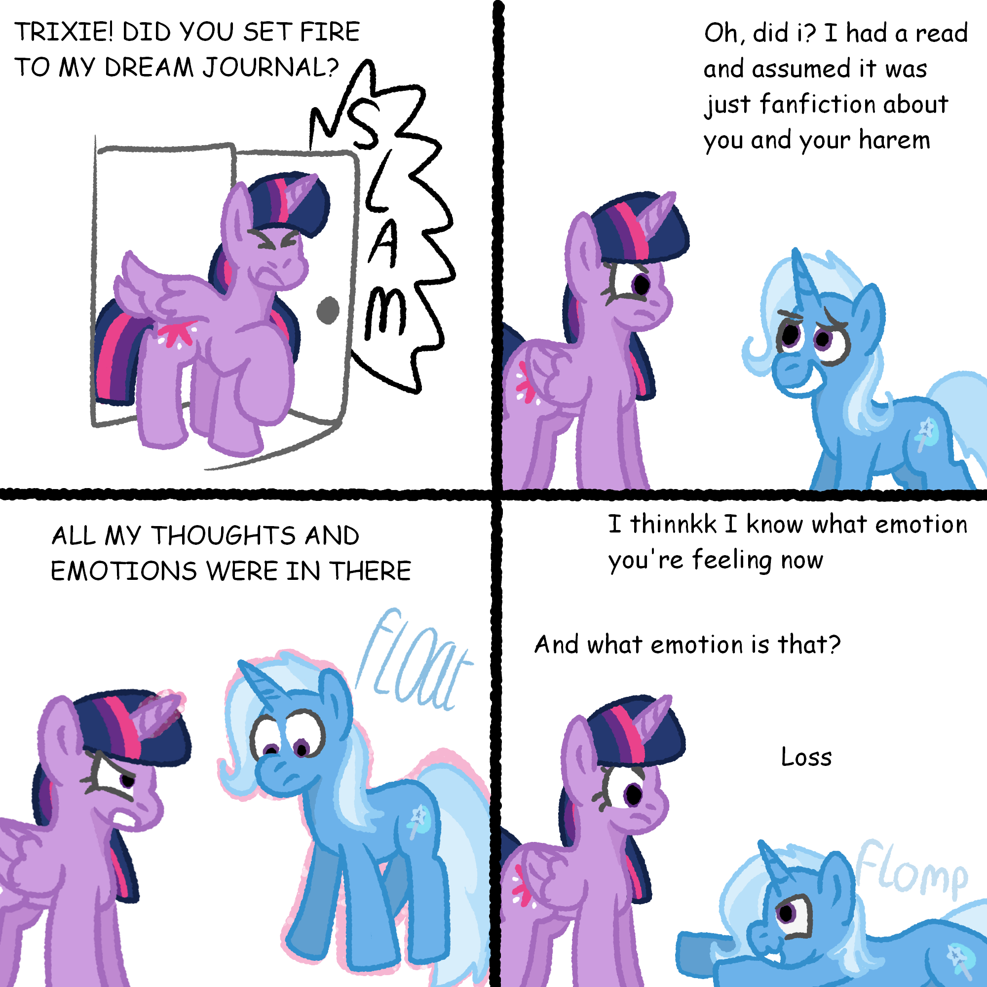 #3395613 - safe, artist:zoeyhorse, trixie, twilight sparkle, alicorn ...