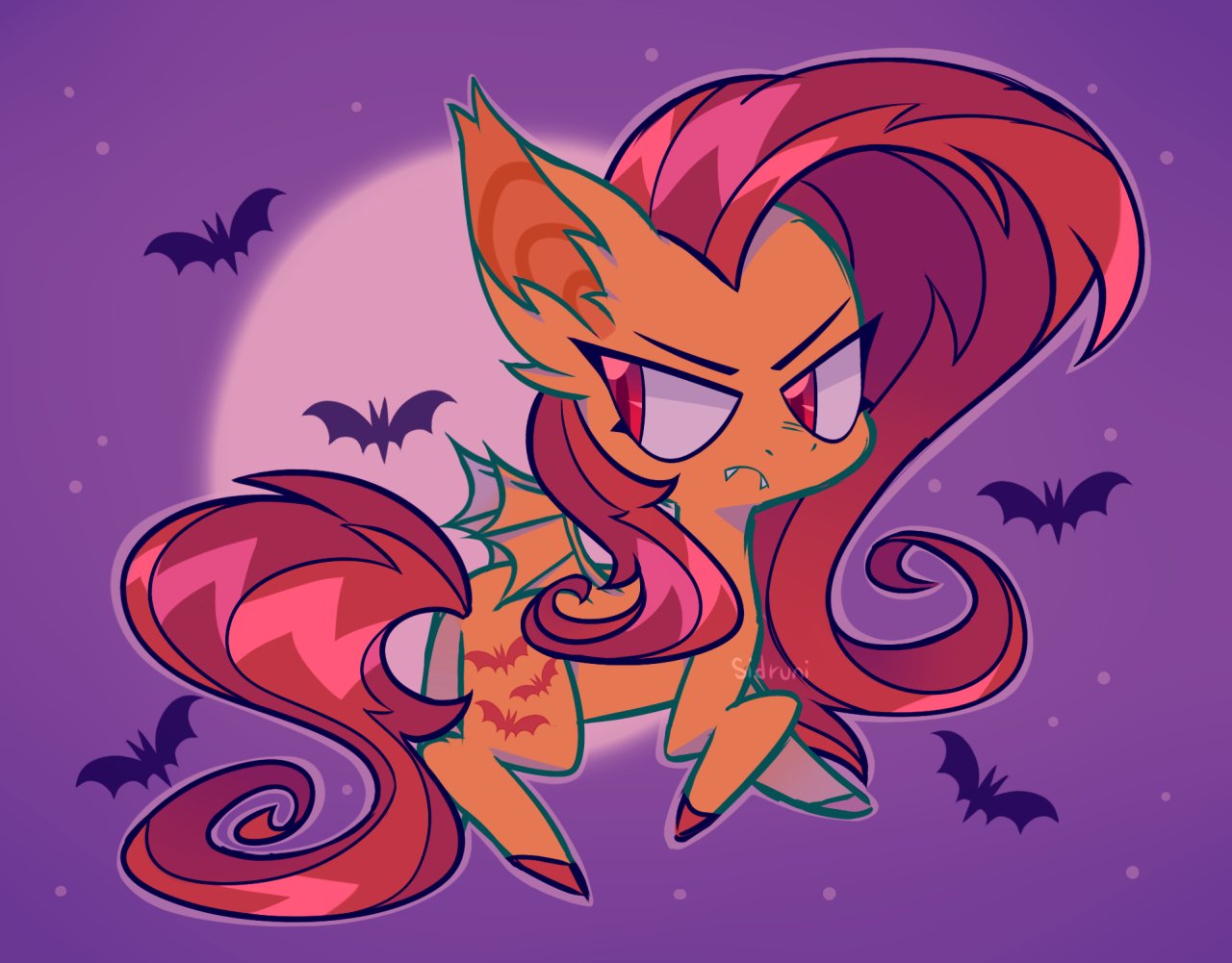 #3395865 - safe, artist:lemoocado, fluttershy, bat, bat pony, pony, g4 ...