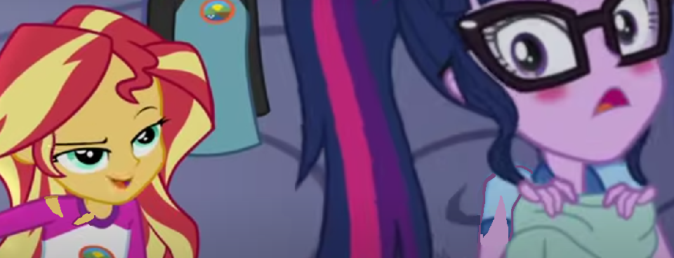 #3396359 - safe, edit, edited screencap, screencap, sci-twi, sunset ...