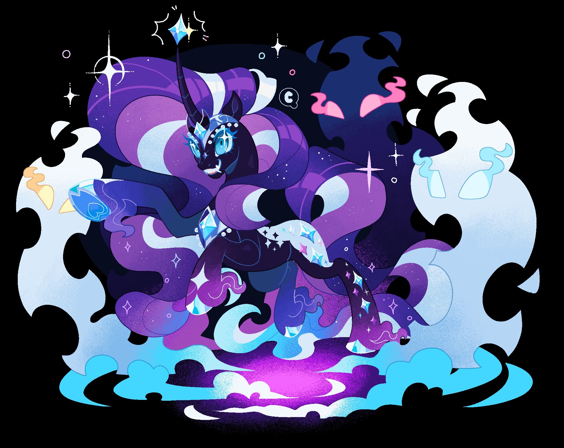 #3398131 - safe, artist:rotten_hyena, nightmare rarity, pony, unicorn ...