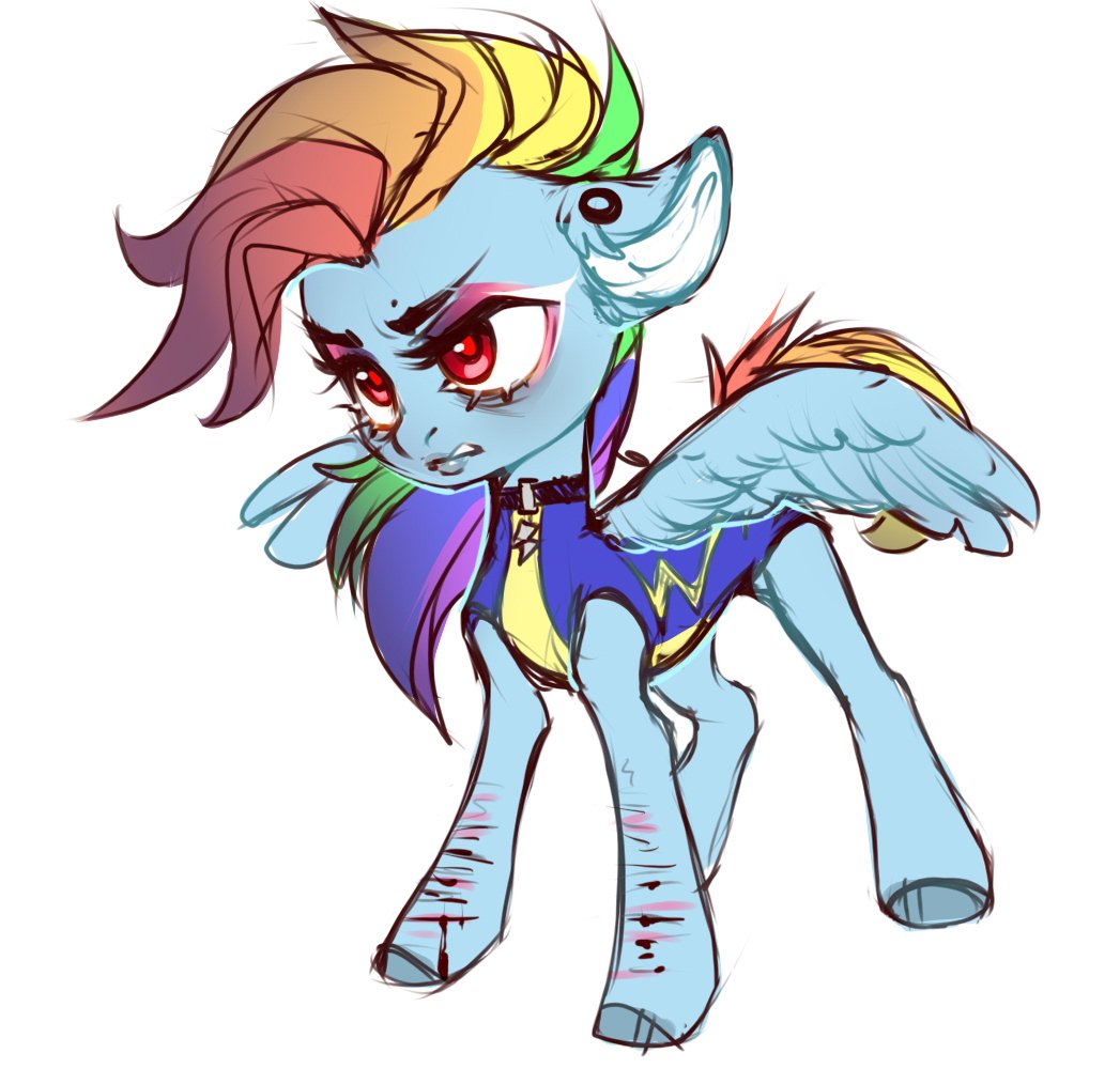 #3412585 - semi-grimdark, artist:vensual99, rainbow dash, pegasus, pony ...